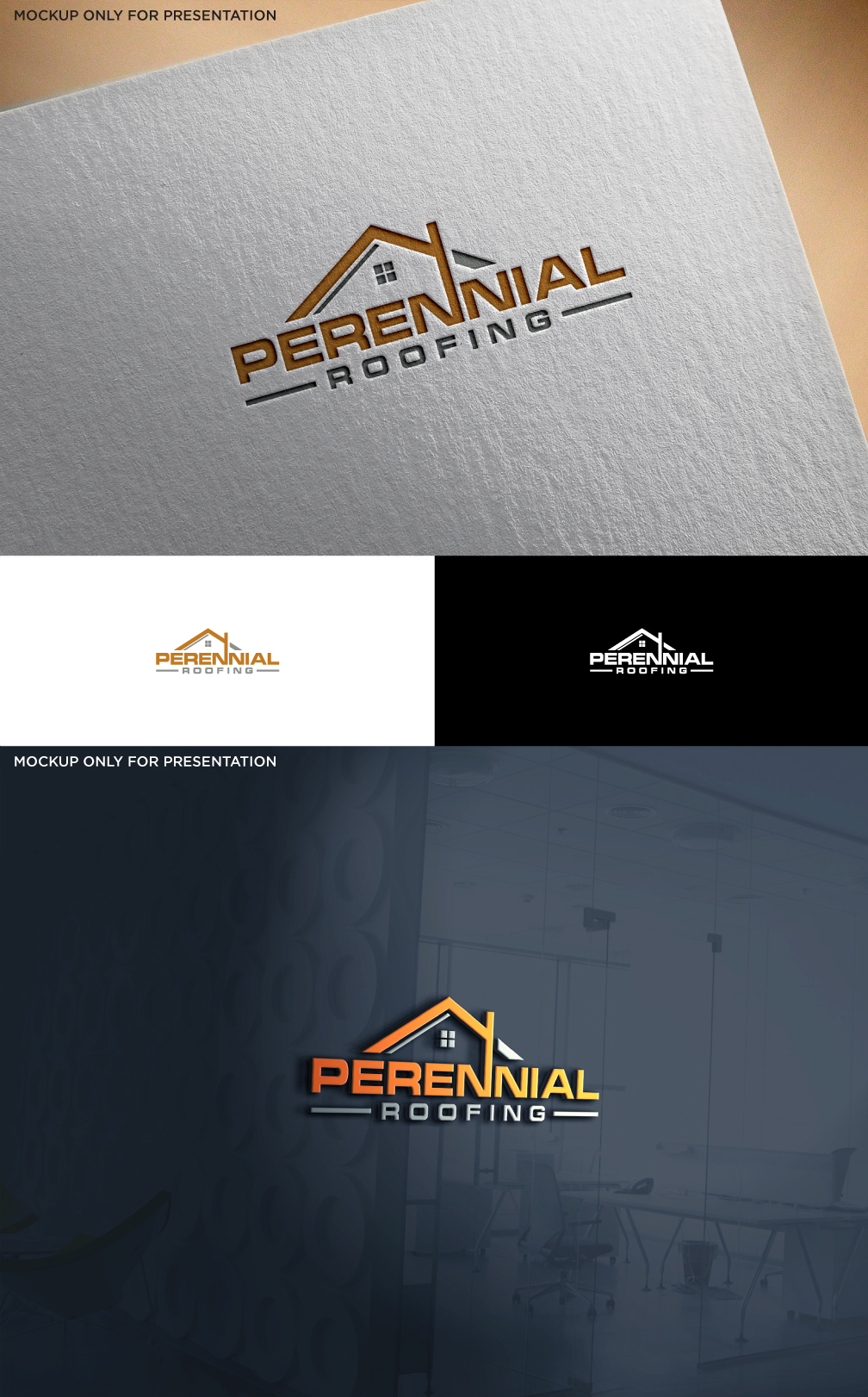 Masculine, Bold Logo Design for Perennial Roofing by logoxpert7 ...