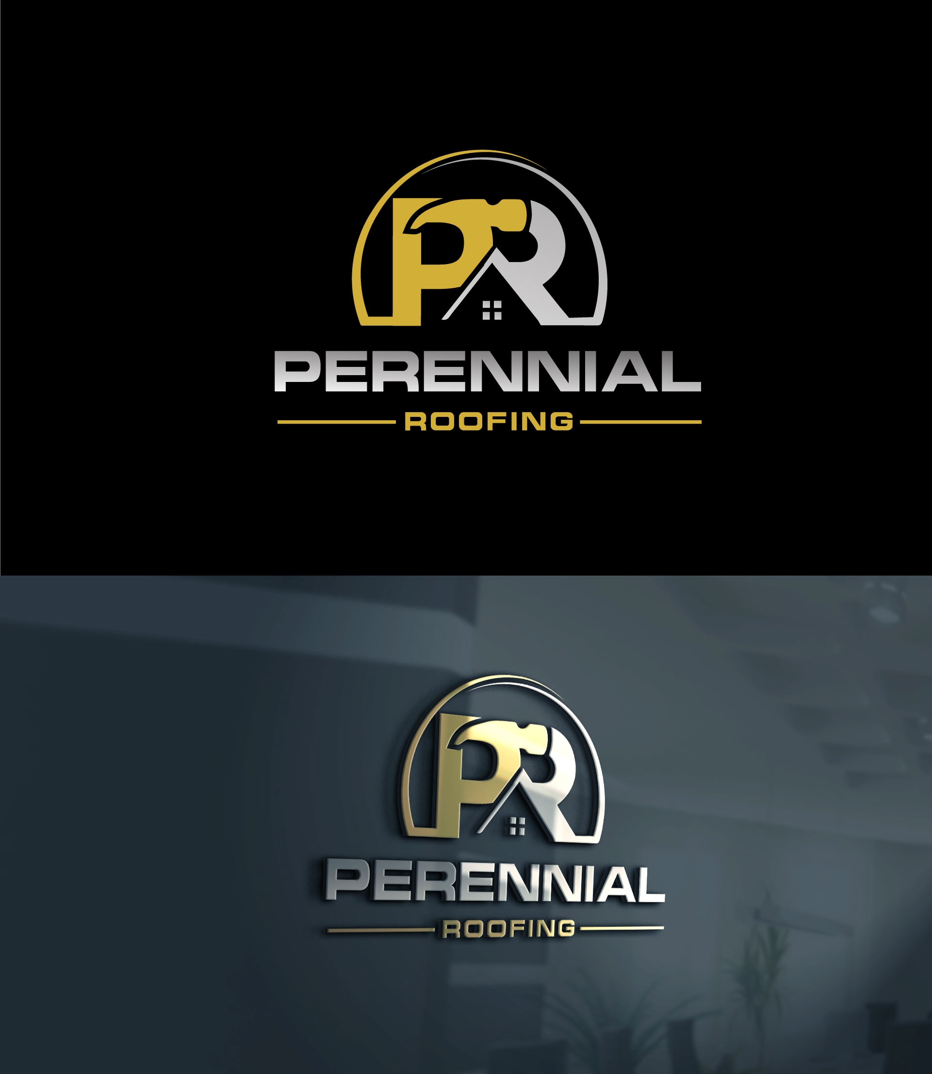 Masculine, Bold Logo Design for Perennial Roofing by Rj_creative ...