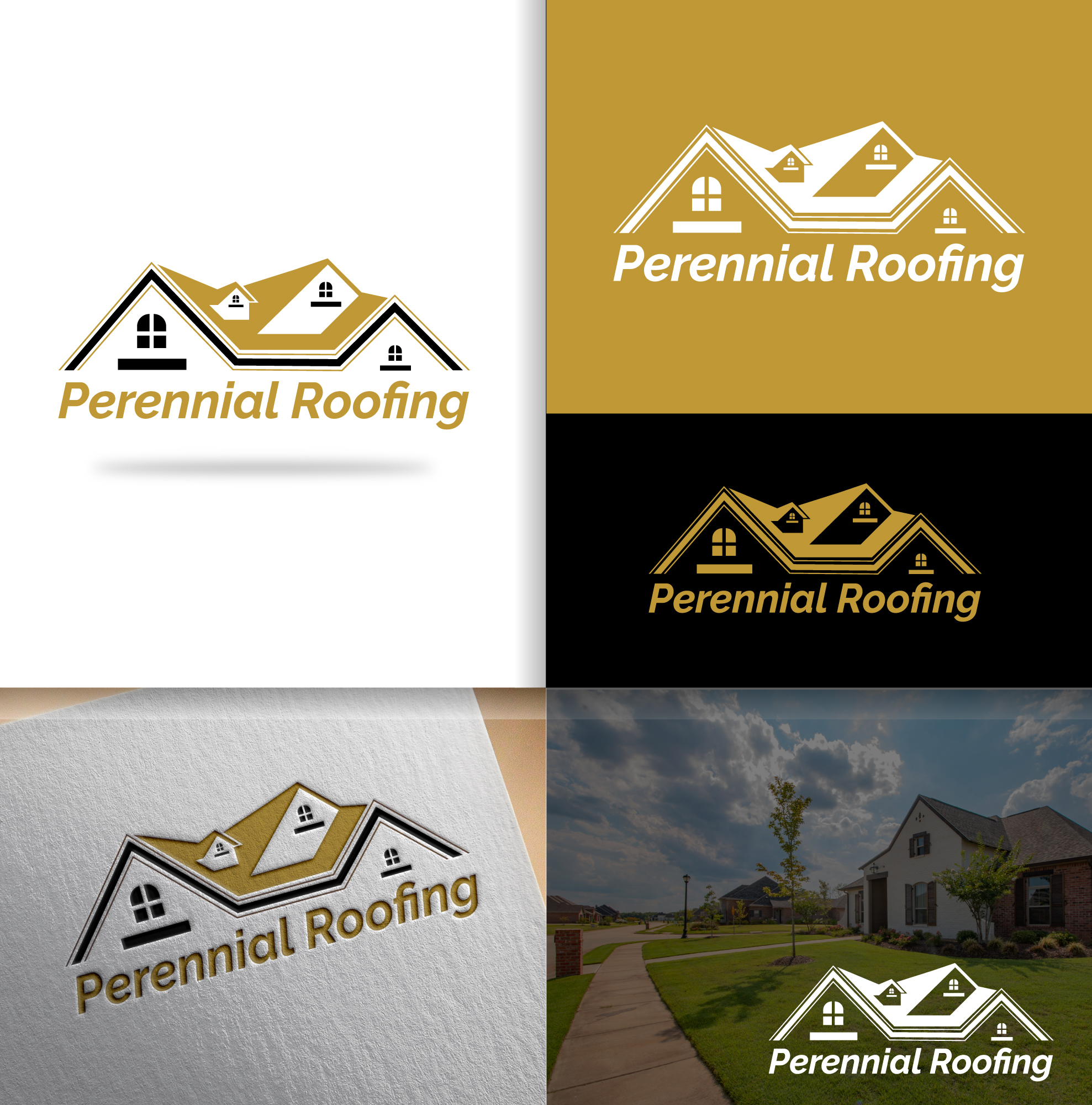 Masculine, Bold Logo Design for Perennial Roofing by Tonmoyy | Design ...