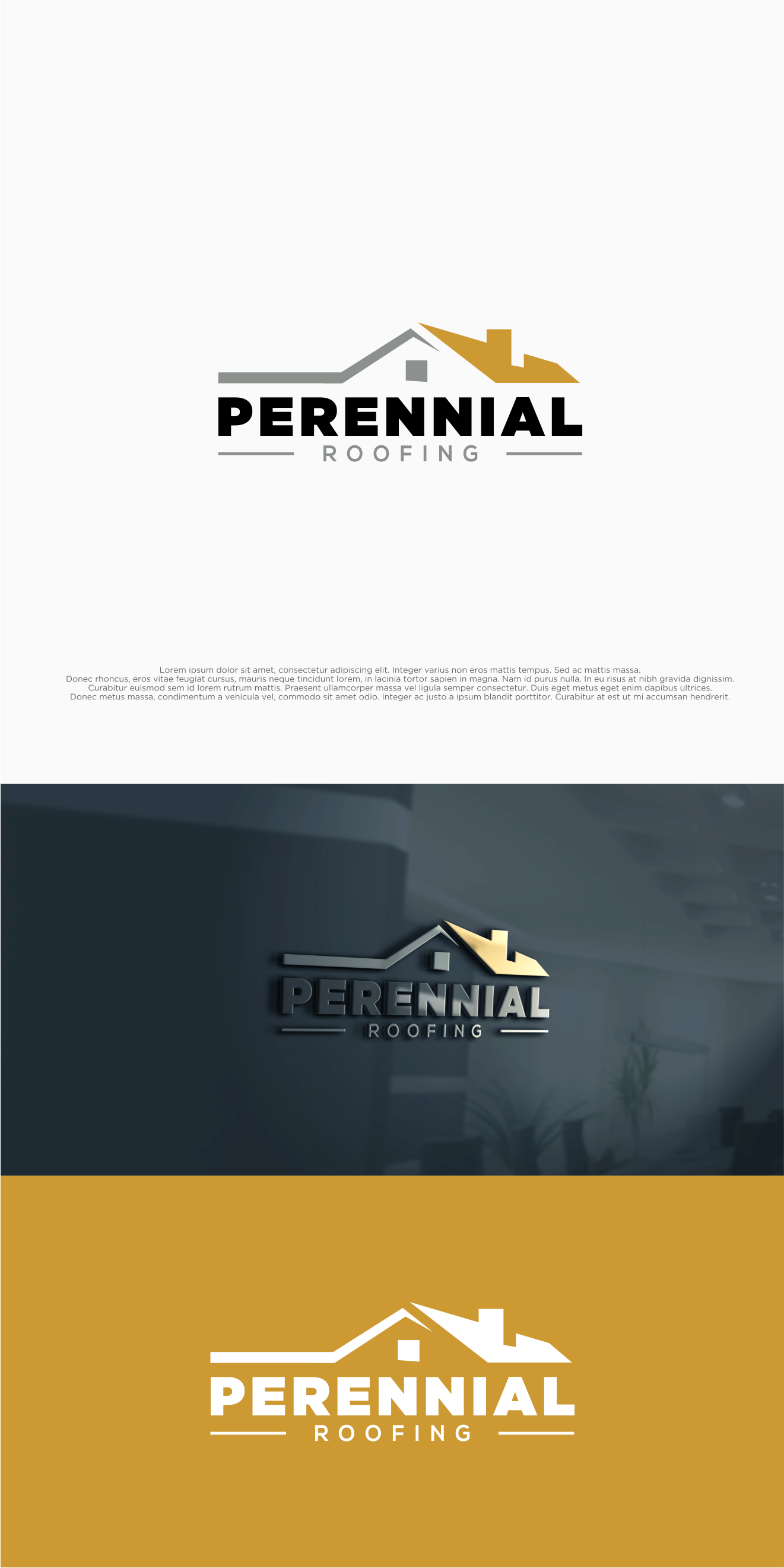 Masculine, Bold Logo Design for Perennial Roofing by shiroRo | Design ...