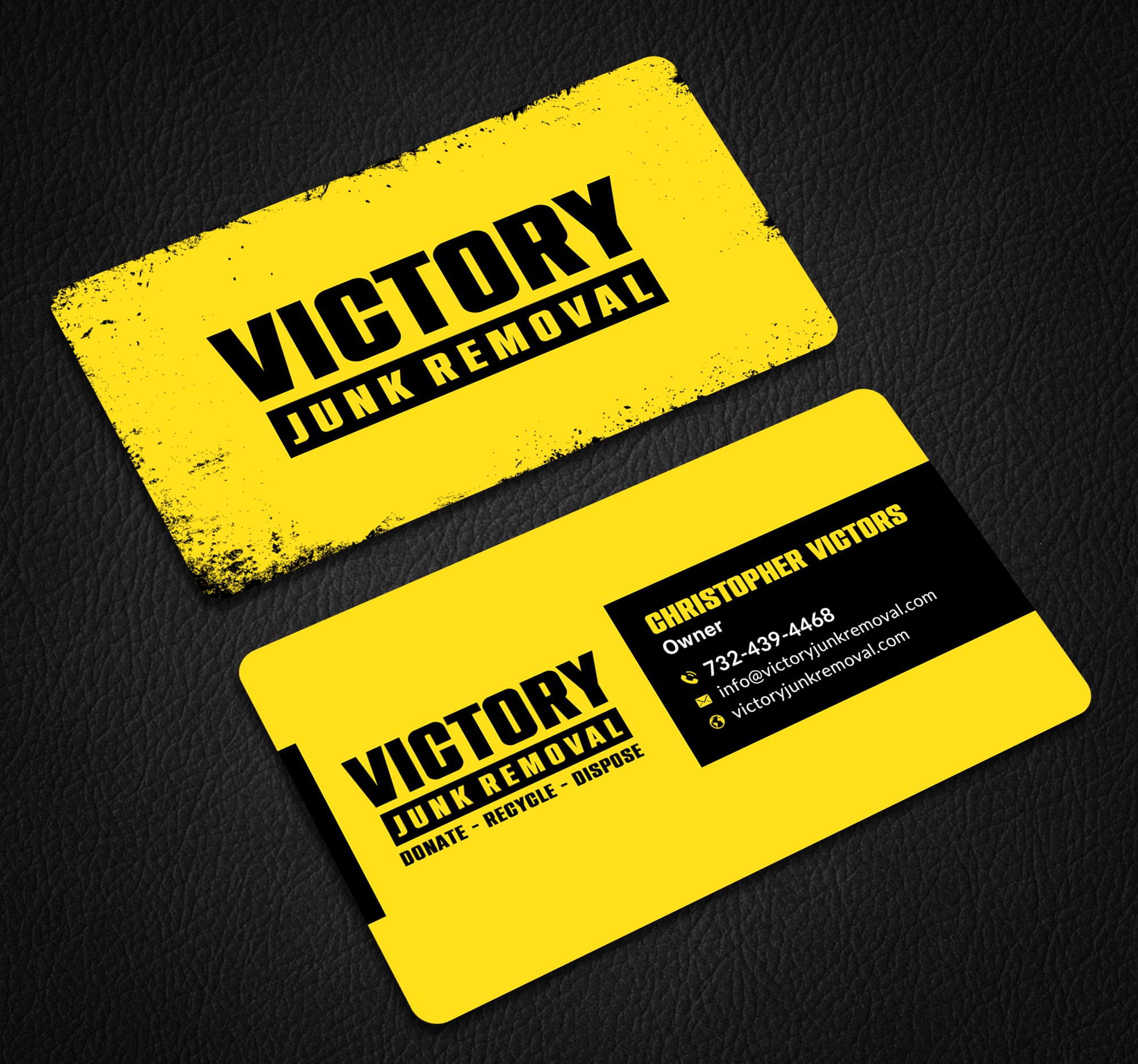 Elegant, Playful, Junk removal Business Card Design for a Company by ...