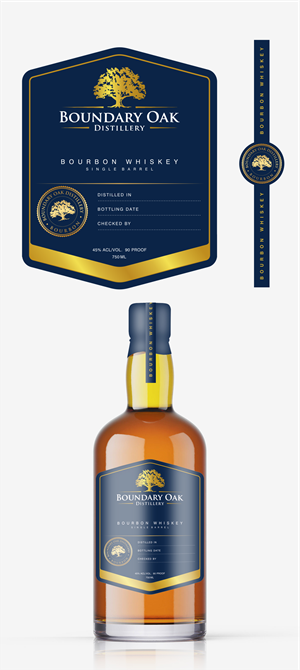 Boundary Oak Kentucky Bourbon Whiskey | 35 Label Designs for a business ...