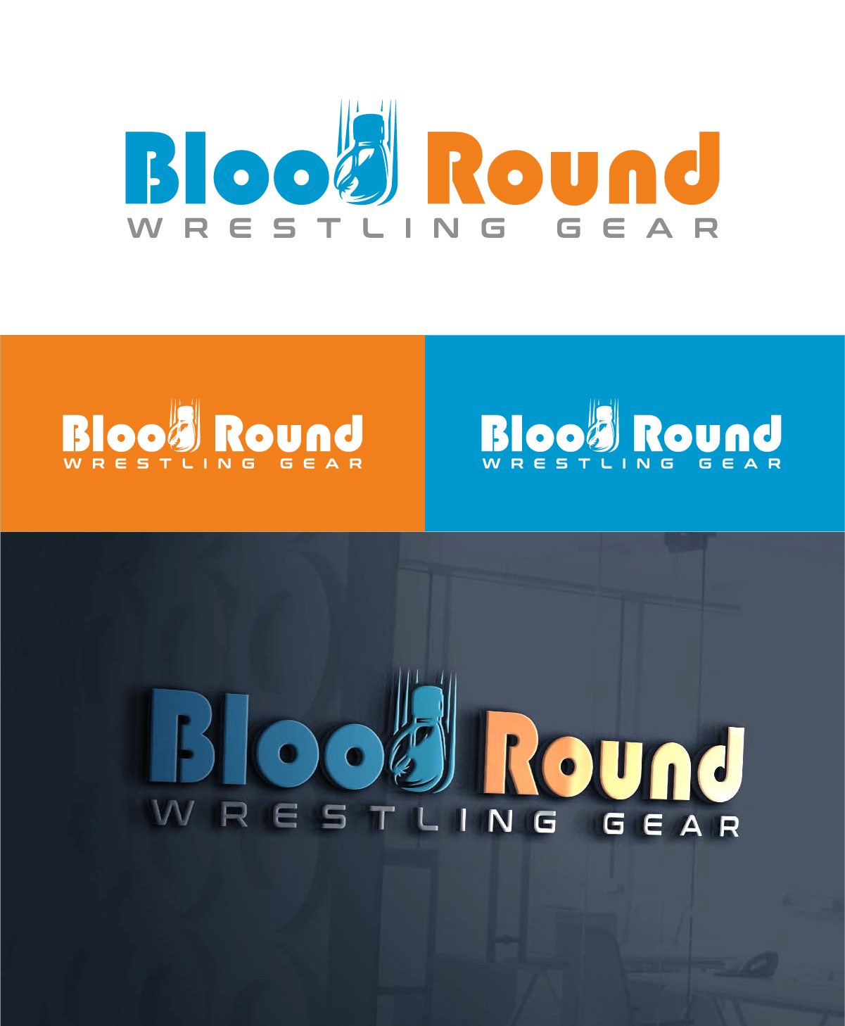 Logo Design for Blood Round Wrestling Gear by RainART | Design #30908846