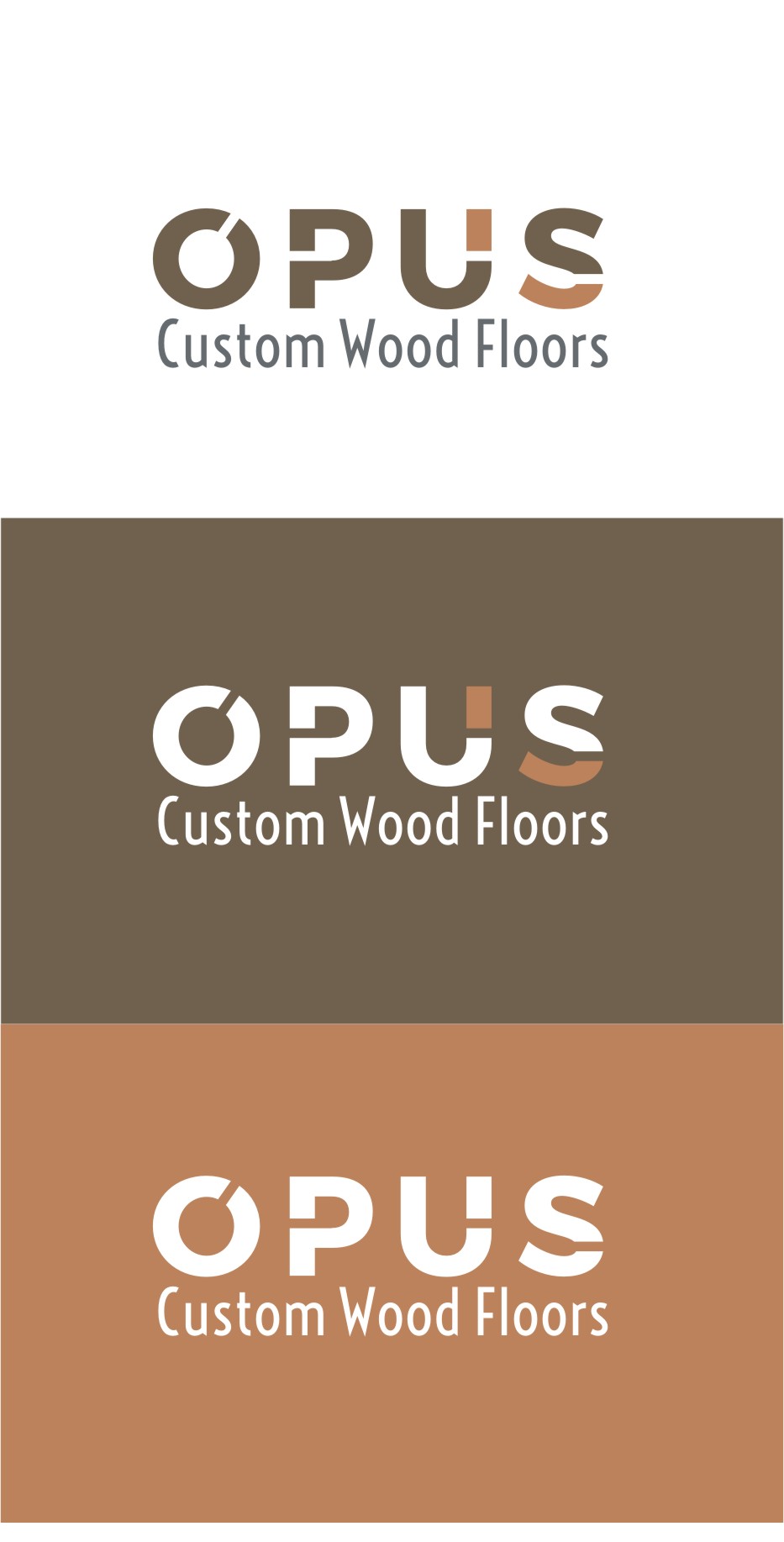 Serious, Modern, Wood Floor Installation Logo Design for Opus Custom ...