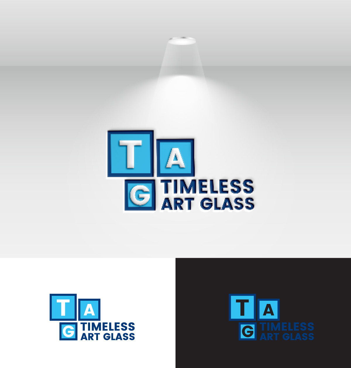 Elegant, Conservative, Art Logo Design for Timeless Art Glass by AH ...