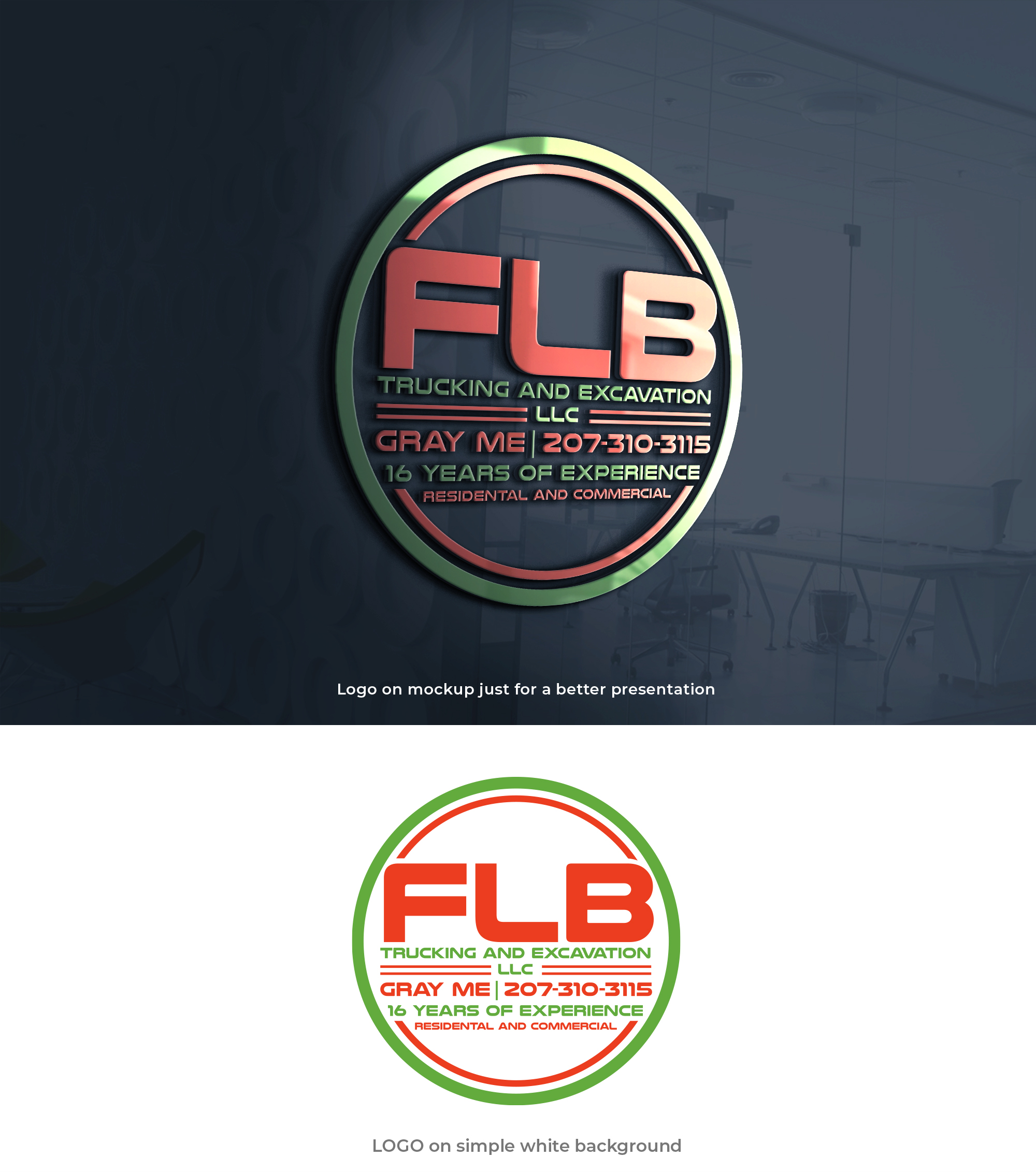 Bold, Playful, Excavation Logo Design for FLB TRUCKING AND EXCAVATION ...