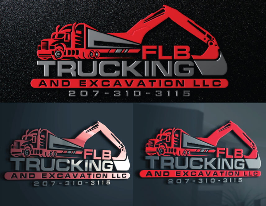Bold, Playful, Excavation Logo Design for FLB TRUCKING AND EXCAVATION ...