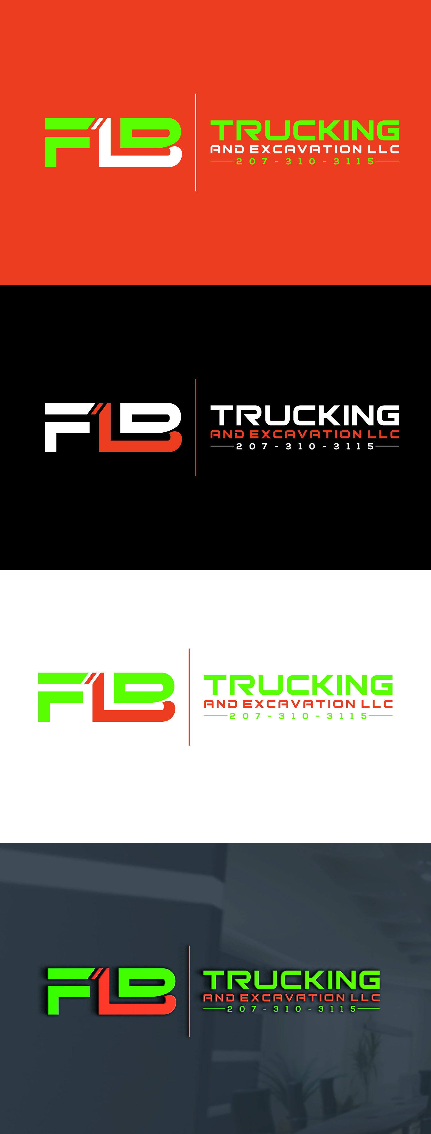Bold, Playful, Excavation Logo Design for FLB TRUCKING AND EXCAVATION ...