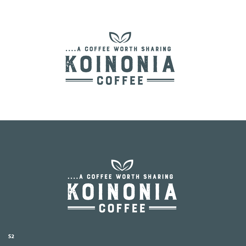 Logo Design for Koinonia Coffee....a coffee worth sharing by Sujit ...