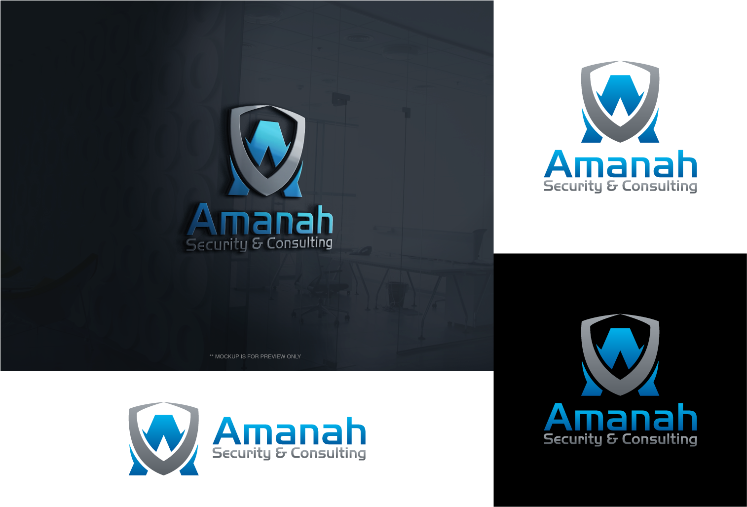 Serious, Professional, Security Logo Design for Amanah by victipedia ...