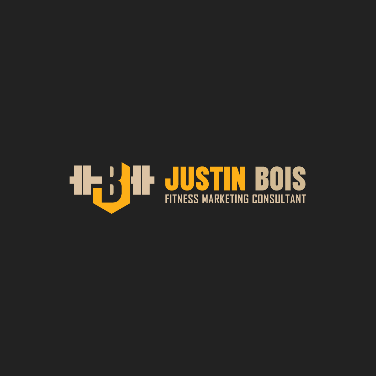 Masculine, Modern Logo Design for JUSTIN BOIS - Fitness marketing ...