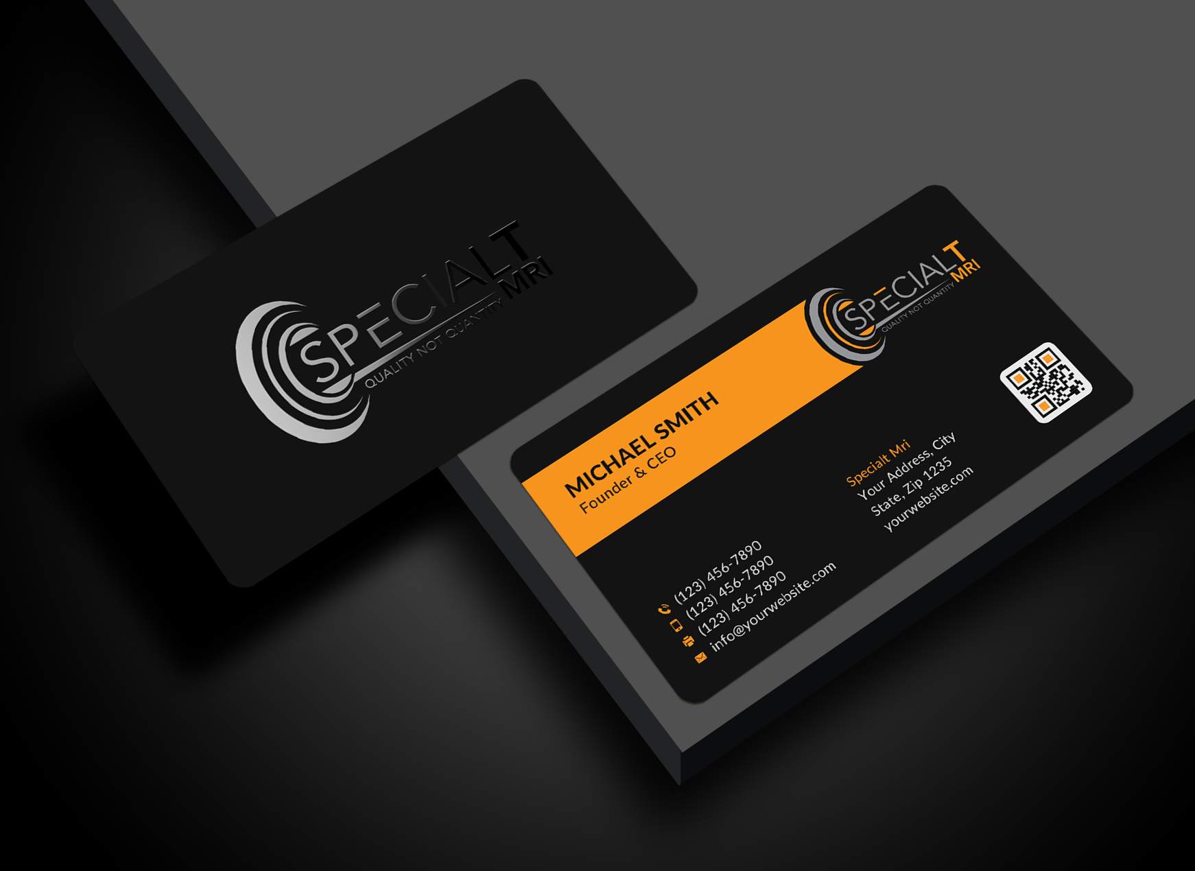 Elegant, Playful, Diagnostic MRI imaging center Business Card Design ...