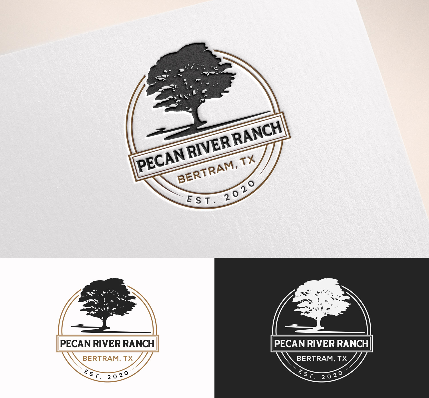 Masculine, Bold Logo Design for Pecan River Ranch, Est. 2020, Bertram ...