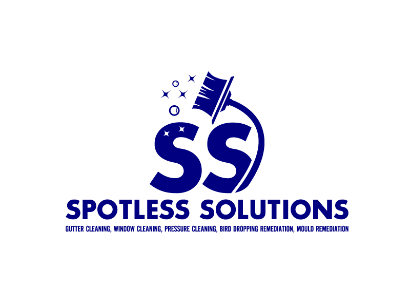 Logo Design for SPOTLESS SOLUTIONS (this is the company name) GUTTER CLEANING, WINDOW CLEANING ...