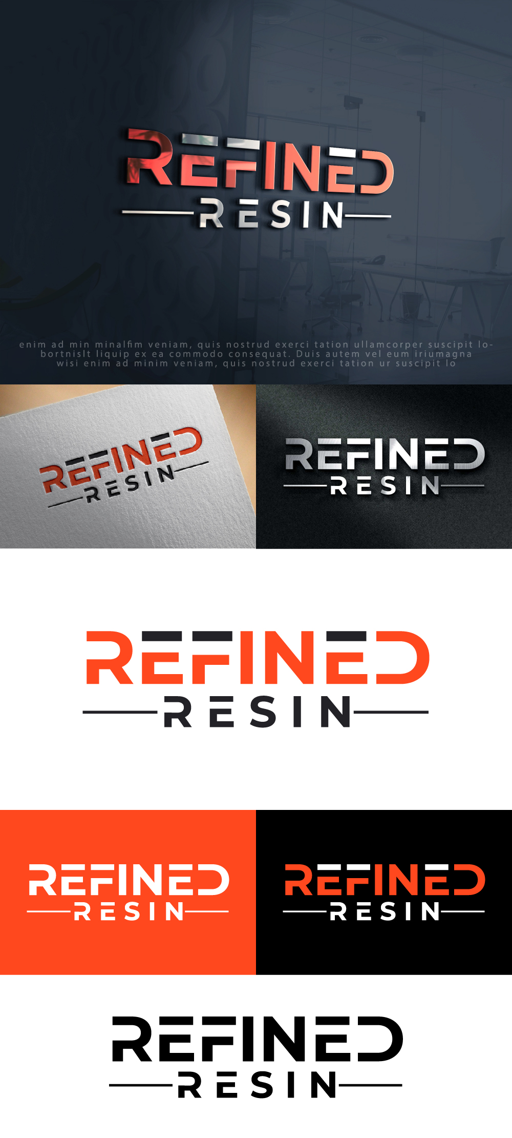 Elegant, Playful Logo Design for Refined resin by Ayub Zafar | Design ...
