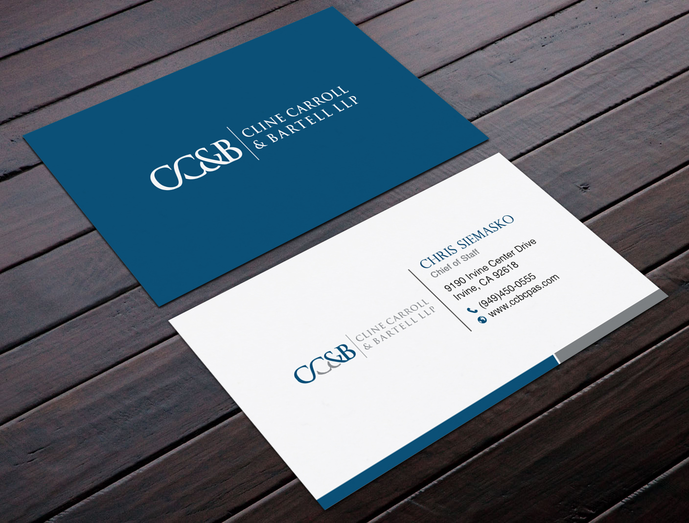 Modern, Professional, Accounting Business Card Design for Cline Carroll ...