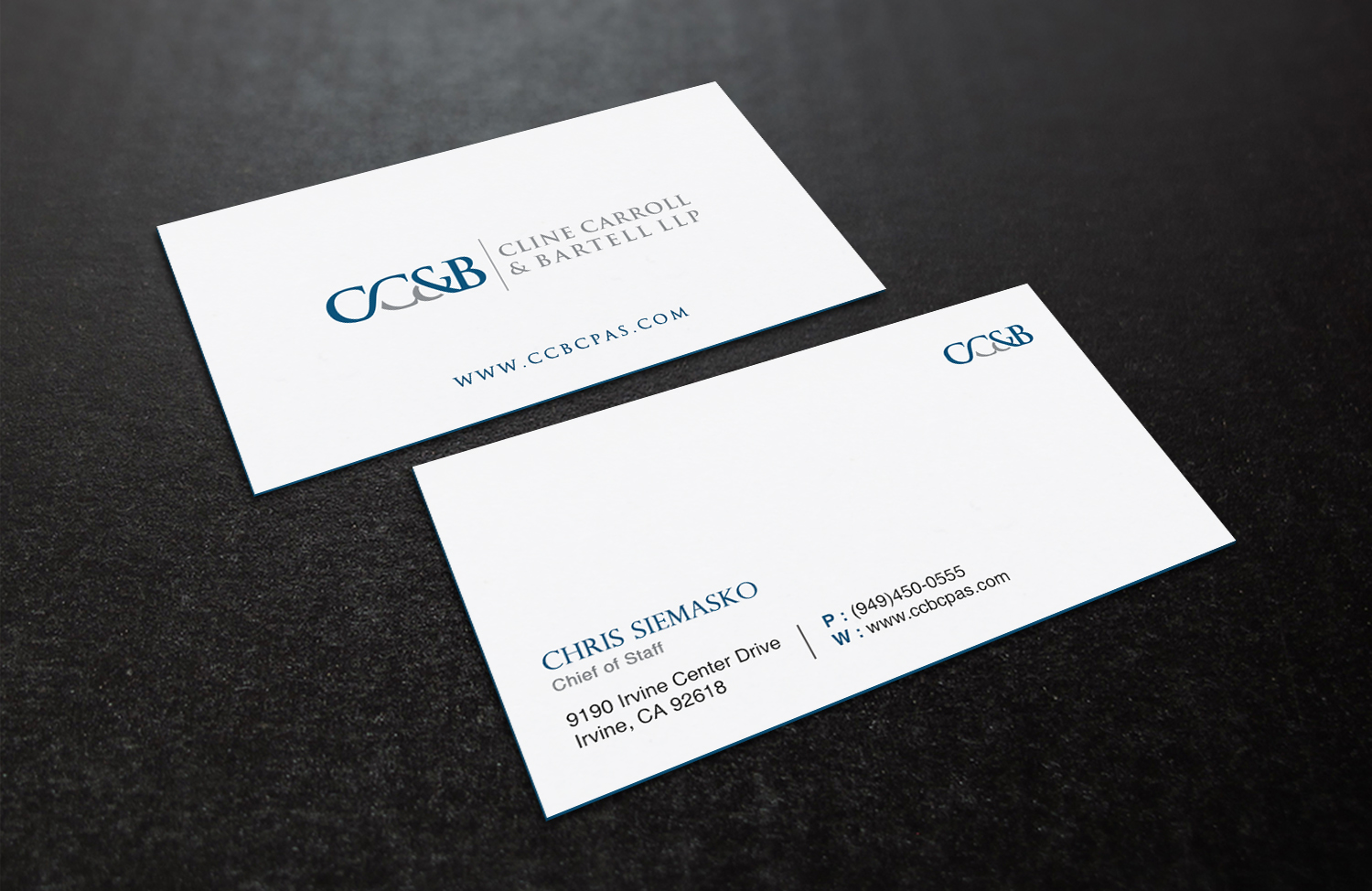 Modern, Professional, Accounting Business Card Design for Cline Carroll ...
