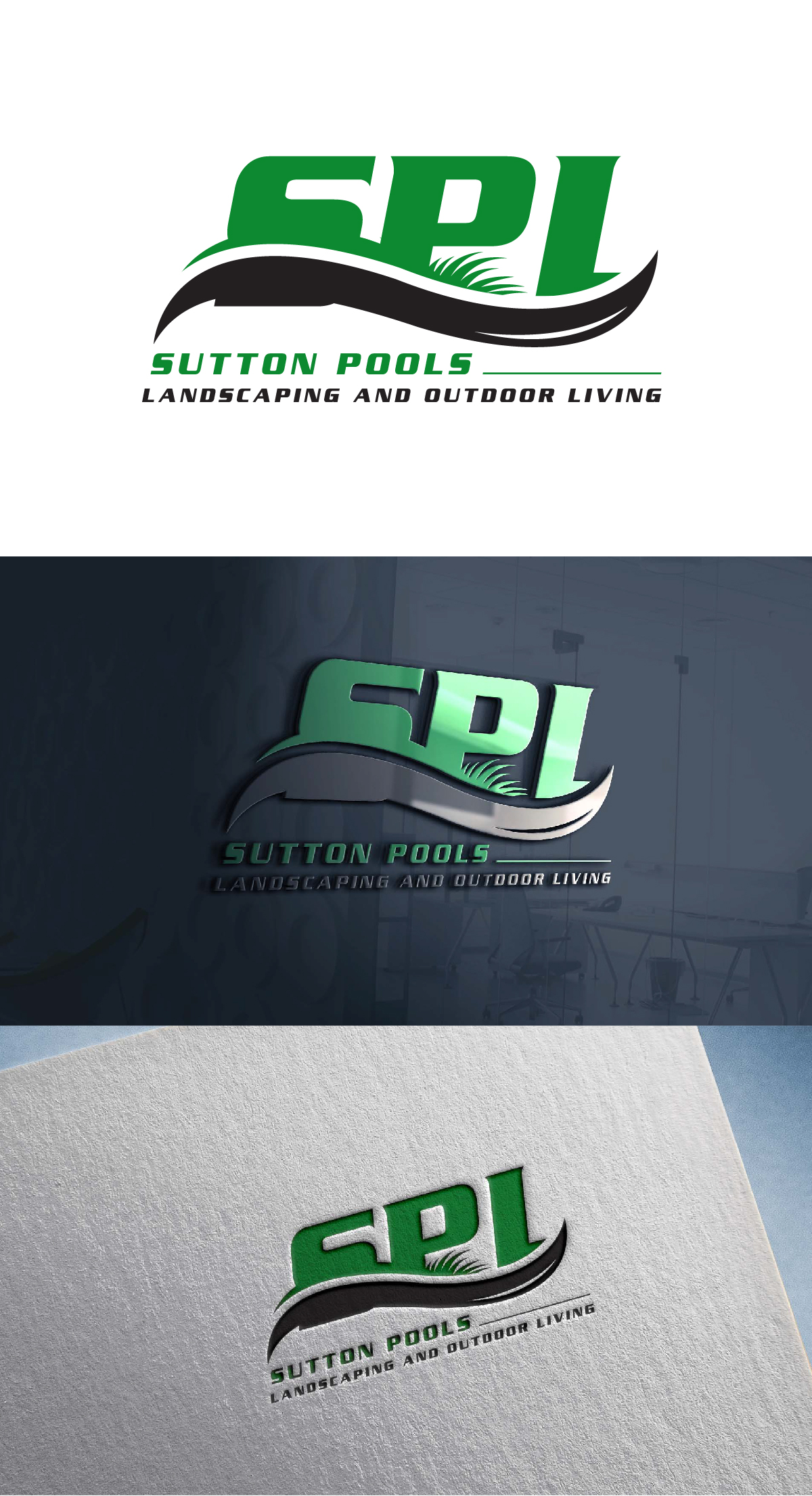 Bold, Serious Logo Design for Sutton Pools, Landscaping and Outdoor ...