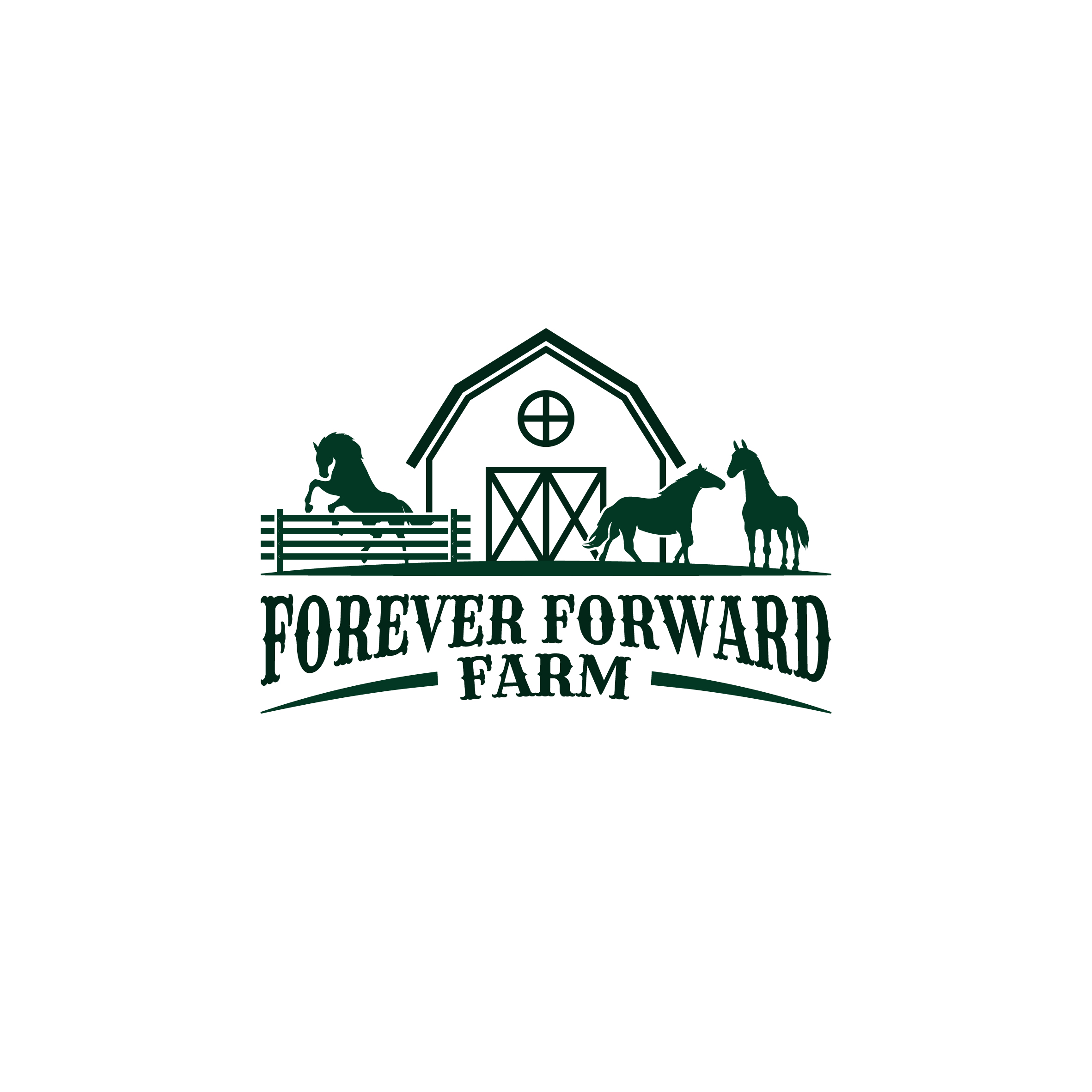 Elegant, Playful, Equestrian Logo Design for Forever Forward Farm by Aljune Castro Designs ...