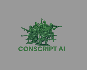 Green Army Man mascot for AI startup | 65 Logo Designs for Conscript AI