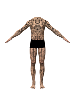 Male body tattoo art concept | 20 Tattoo Designs for a business in Germany