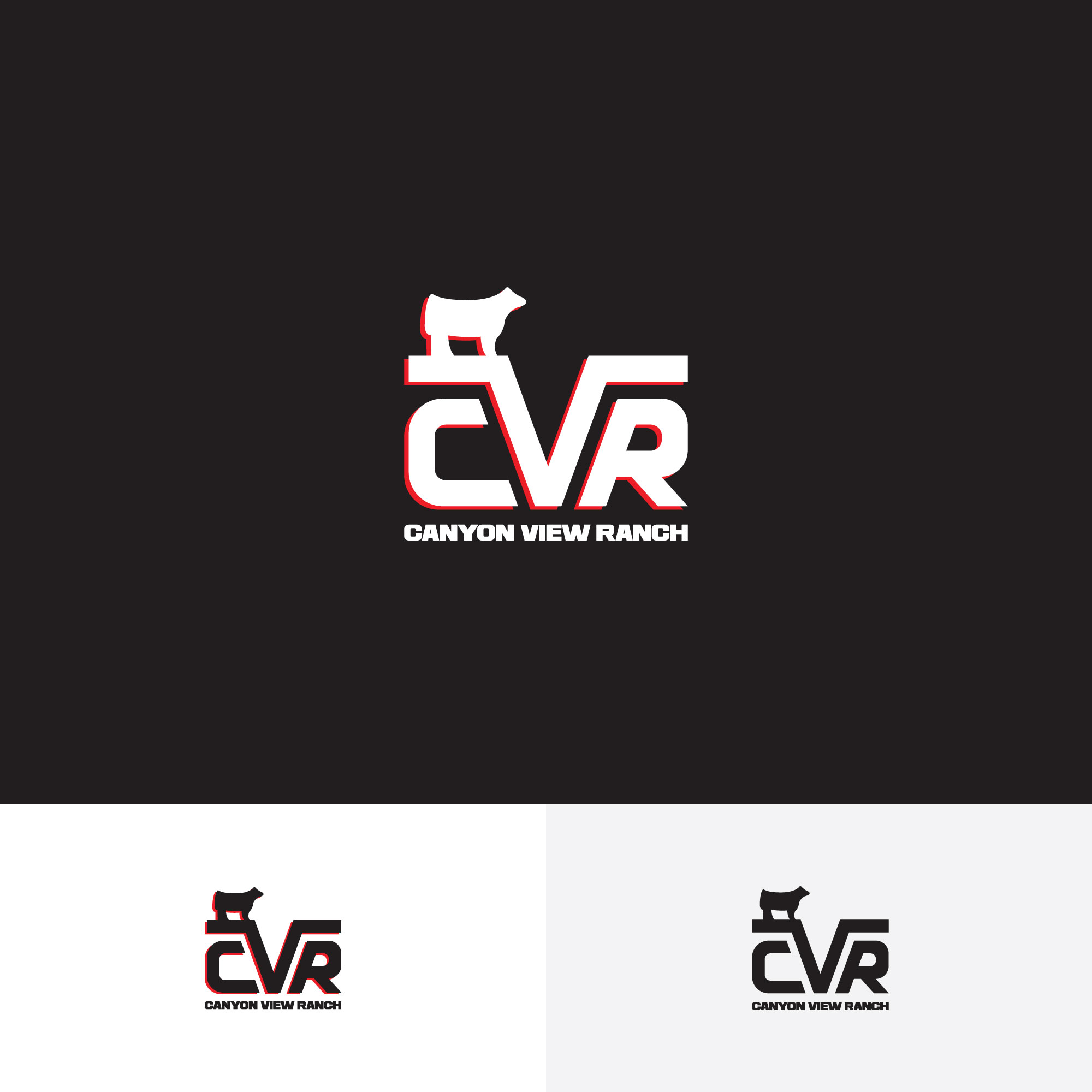 Elegant, Playful Logo Design for canyon view ranch or CVR or none by ...