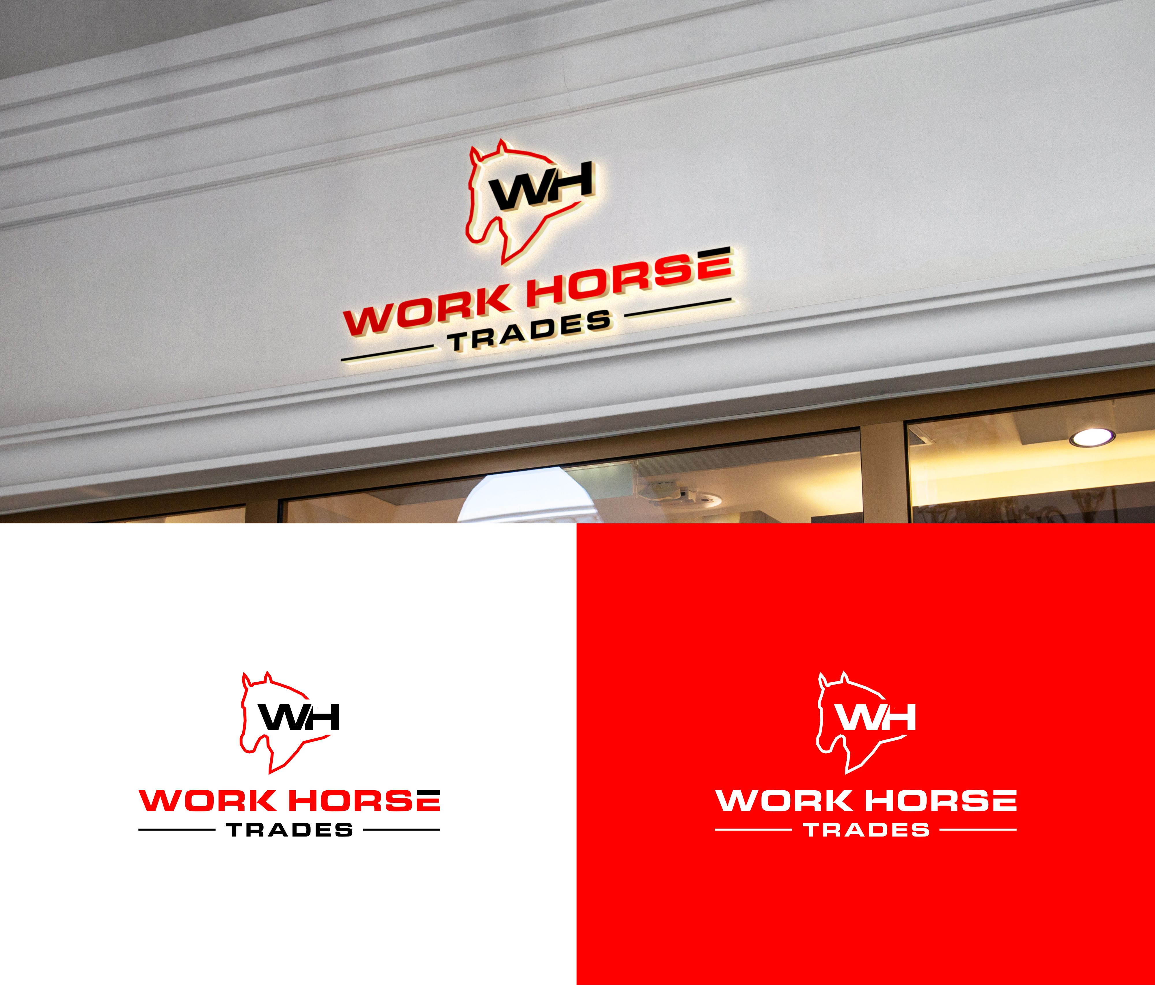 Bold, Masculine, Electrical, mechanical, rueal Logo Design for Work Horse Trades by SH Designs ...