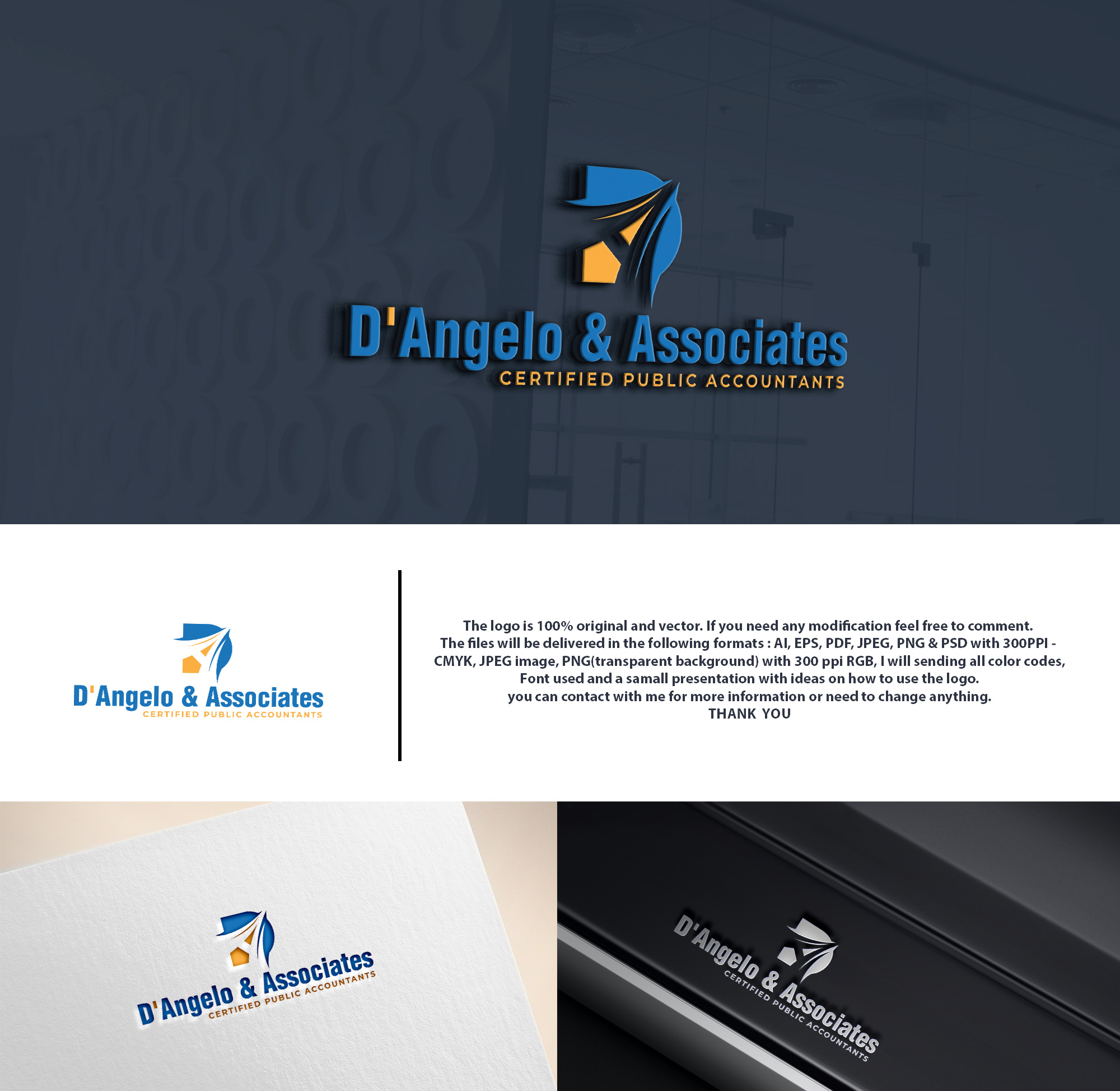 Logo Design for D'Angelo & Associates by DesignHour | Design #31177737