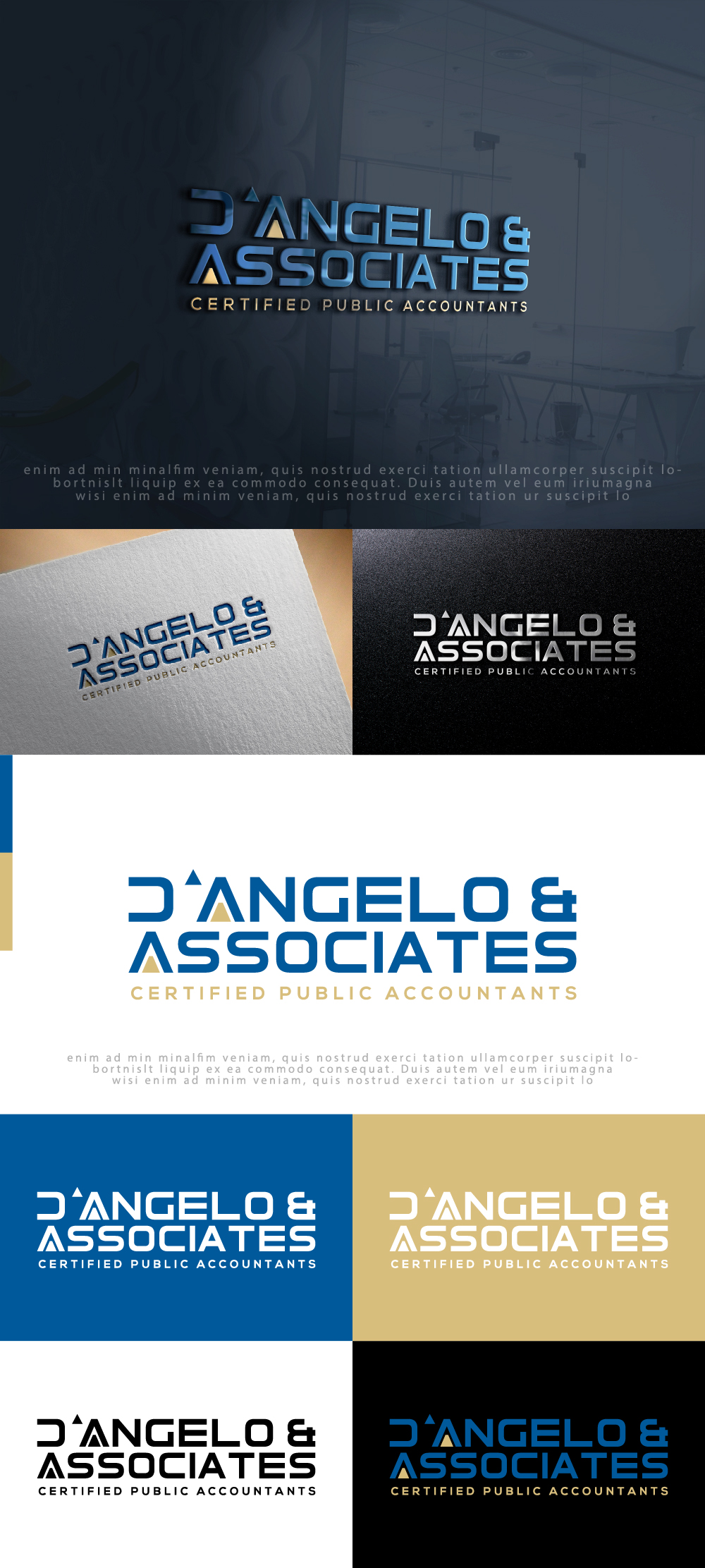 Logo Design for D'Angelo & Associates by Ayub Zafar | Design #31200883