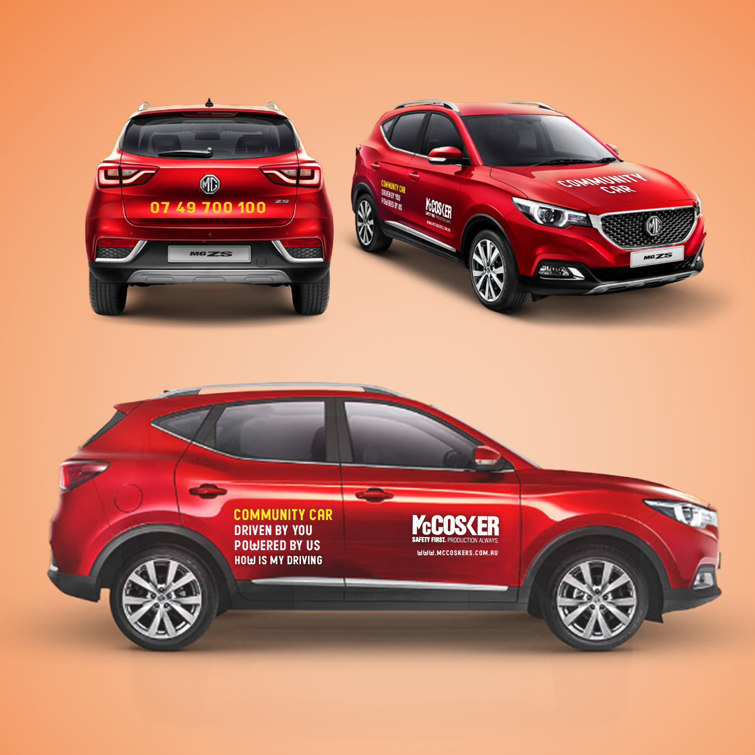 Playful, Modern, Commmunity partnership Car Wrap Design for McCosker ...