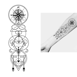 Linear Tattoo Design for Forearm | 20 Tattoo Designs for a business in ...