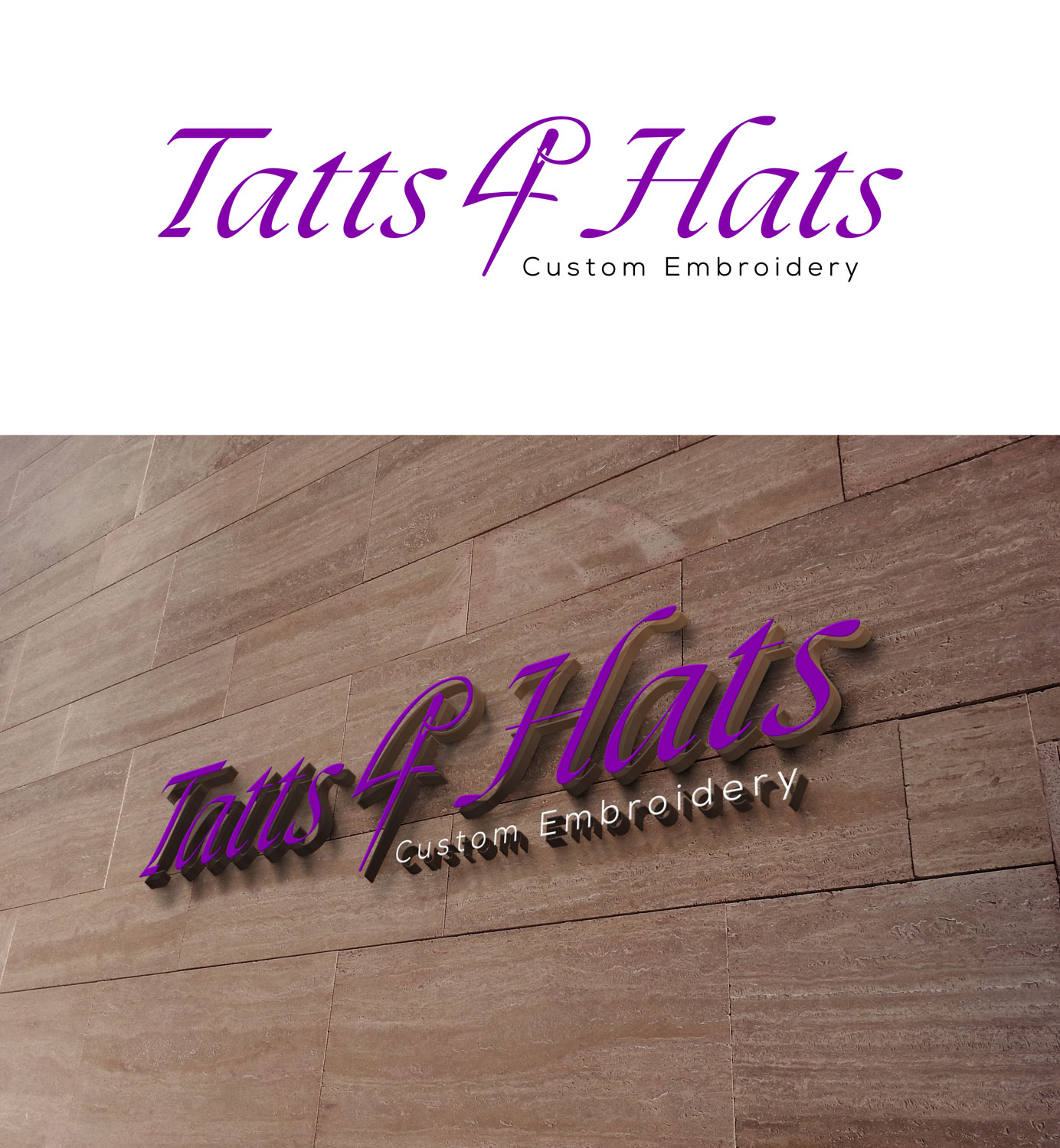 Conservative, Upmarket Logo Design for "Tatts 4 Hats" (mainly) and ...