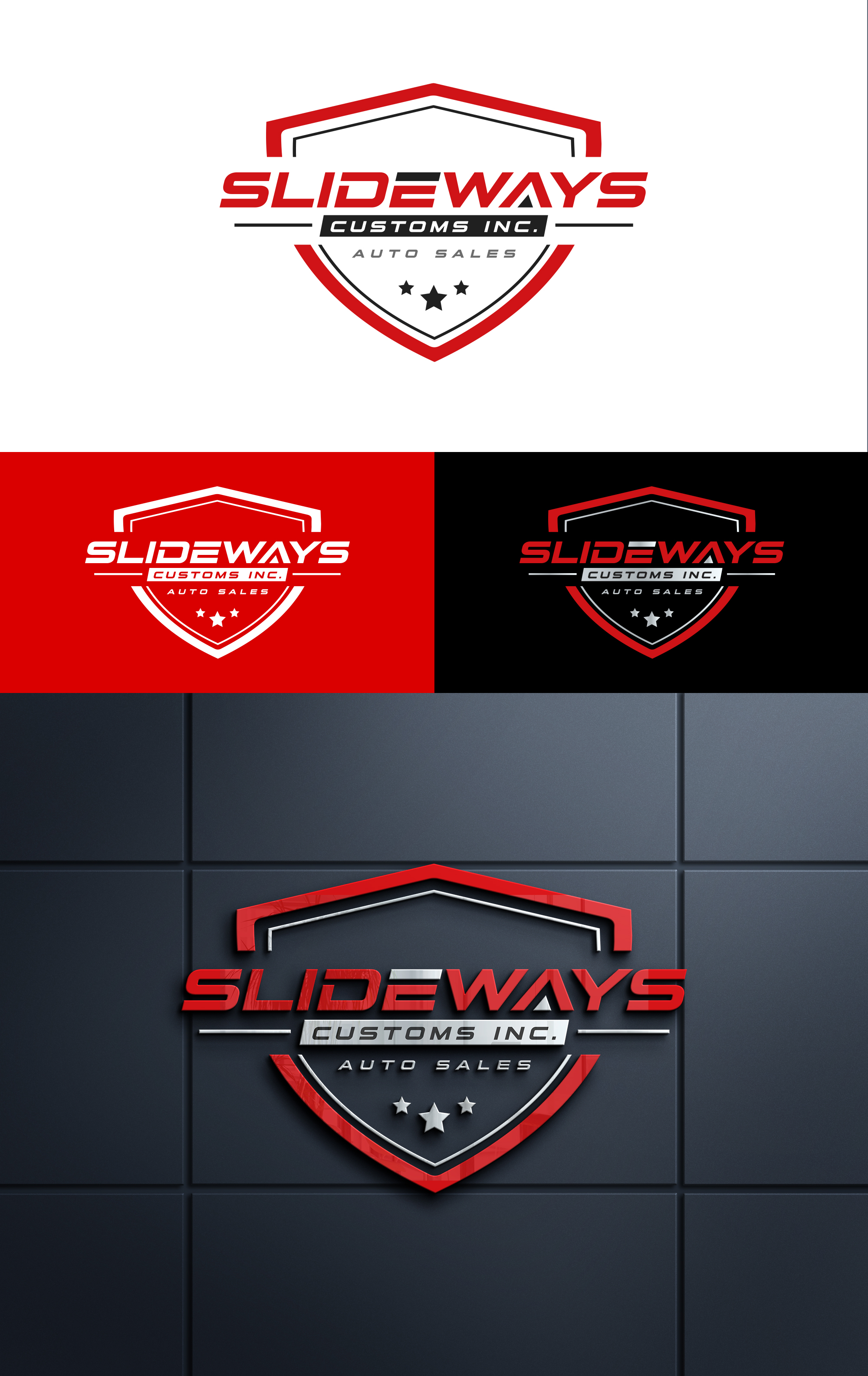 Logo Design for Slideways Customs Inc. Auto Sales by Design Athics ...
