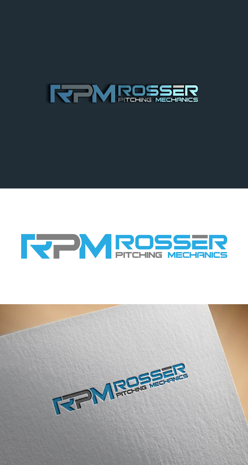 Logo Design for Rosser Pitching Mechanics - RPM by Roxy Art | Design ...