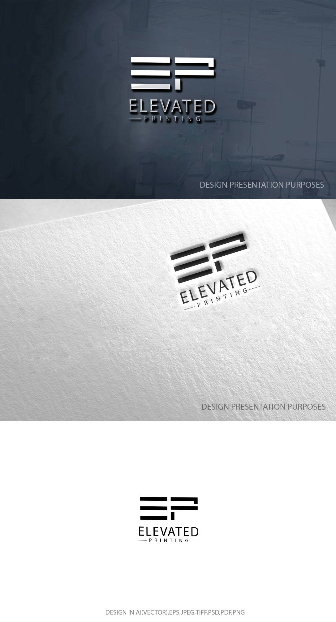 Logo Design for ELEVATED-PRINTING by zebronicgraphic | Design #31319147