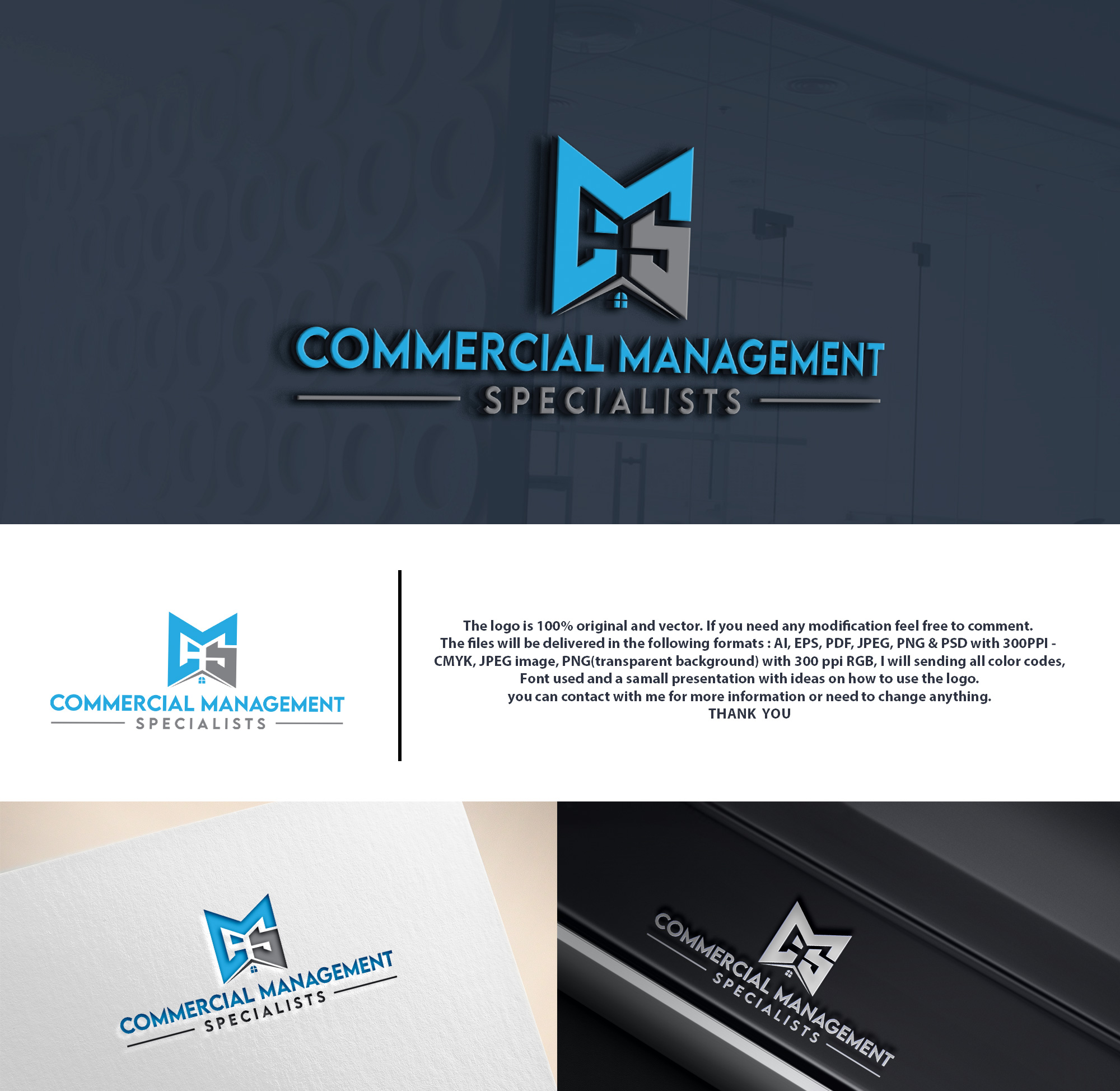 Serious, Modern, Commercial Property Management Logo Design for ...