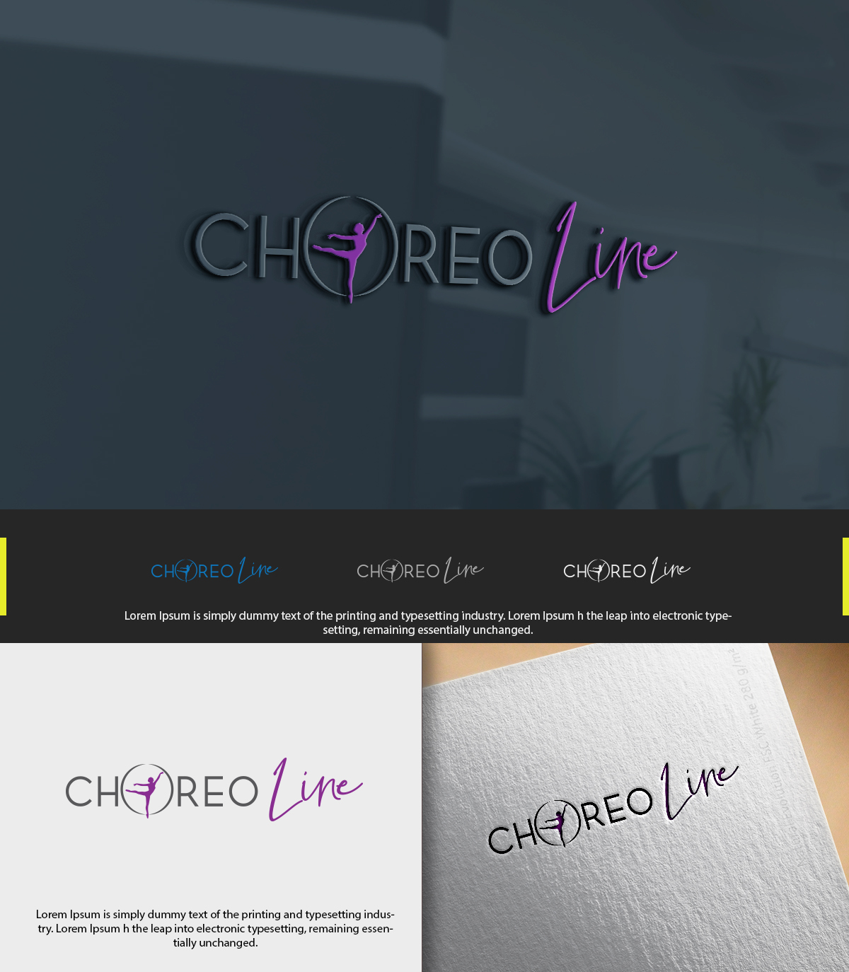 Elegant, Modern Logo Design for ChoreLine or Choreo Line (if broken in ...