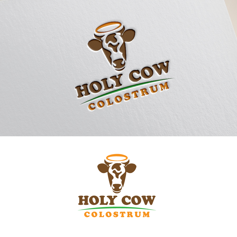 Elegant, Playful Logo Design for I would like a cows face with a halo ...