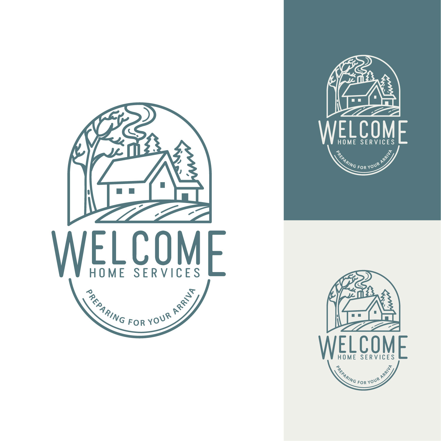 Logo Design for Welcome Home Services - Preparing for your arrival by ...
