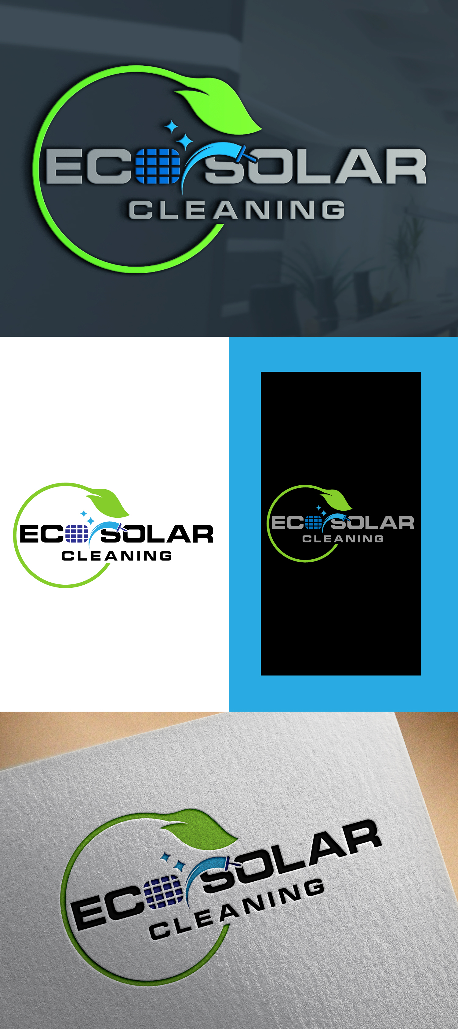 Logo Design for Eco Solar Cleaning by uzzal100 | Design #31343955