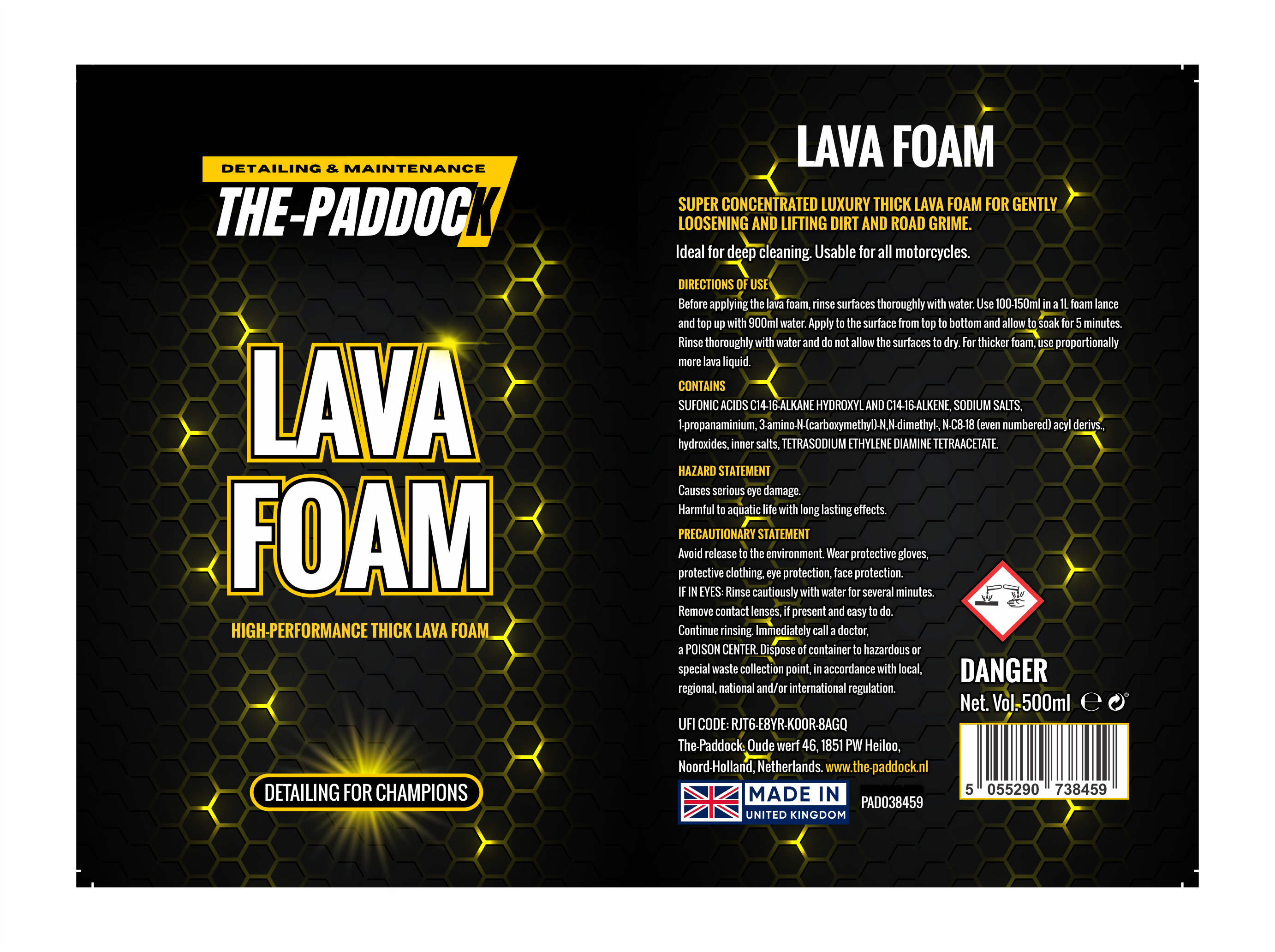 Masculine, Upmarket, detailing, poloshing, racing and maintenance Label ...