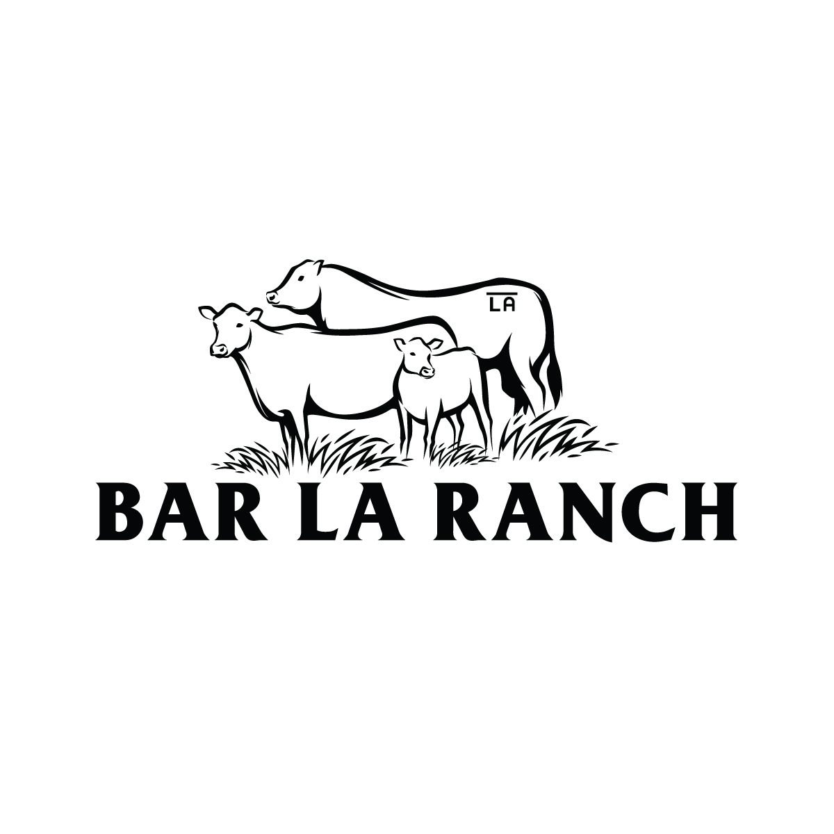 Bold, Masculine, beef cattle Logo Design for BAR LA RANCH by ...