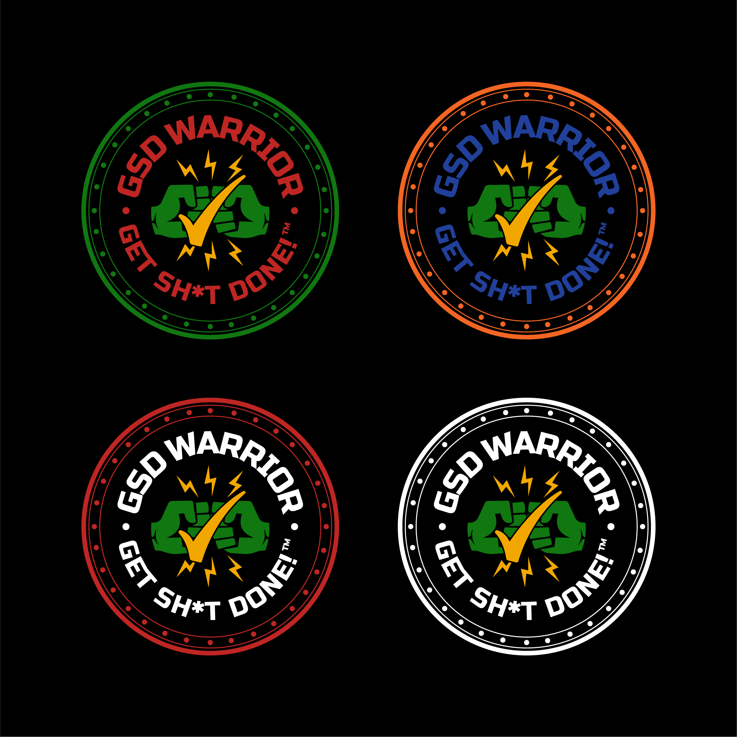 Bold, Playful, sports, office, teams, workouts, Logo Design for GSD WARRIOR - GET SH$T DONE! by ...