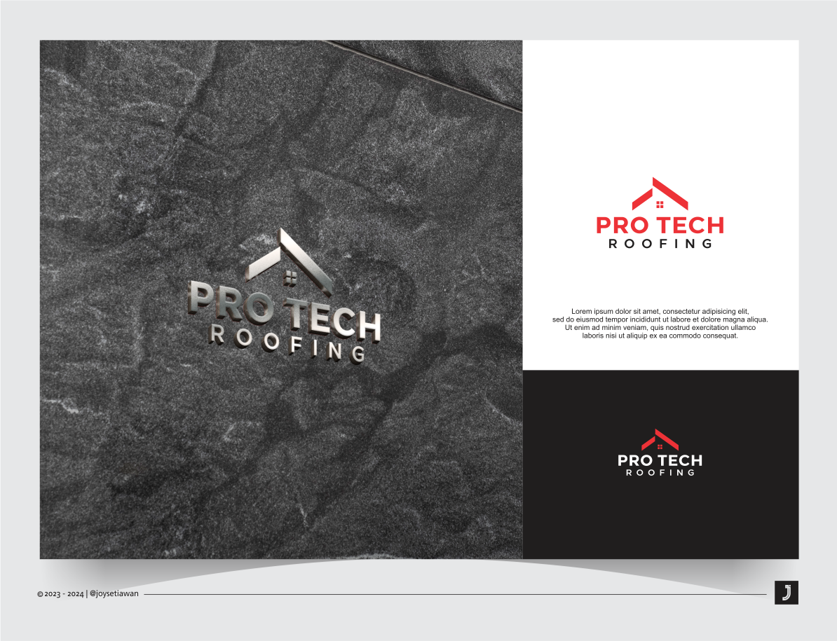 Bold, Serious, Roofing and Contracting Company Logo Design for Pro tech ...