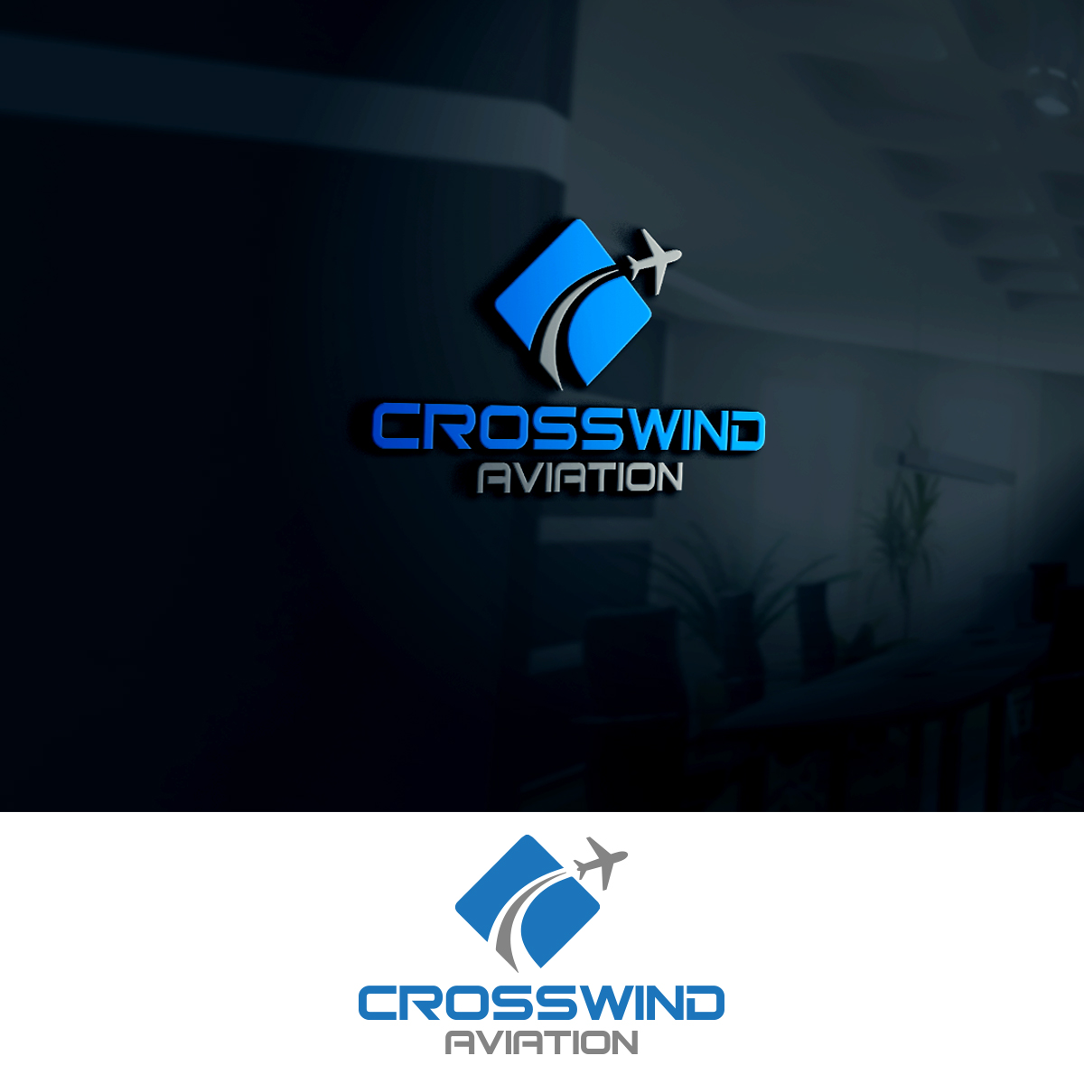 Masculine, Bold, Aviation Logo Design for Crosswind Aviation by ...
