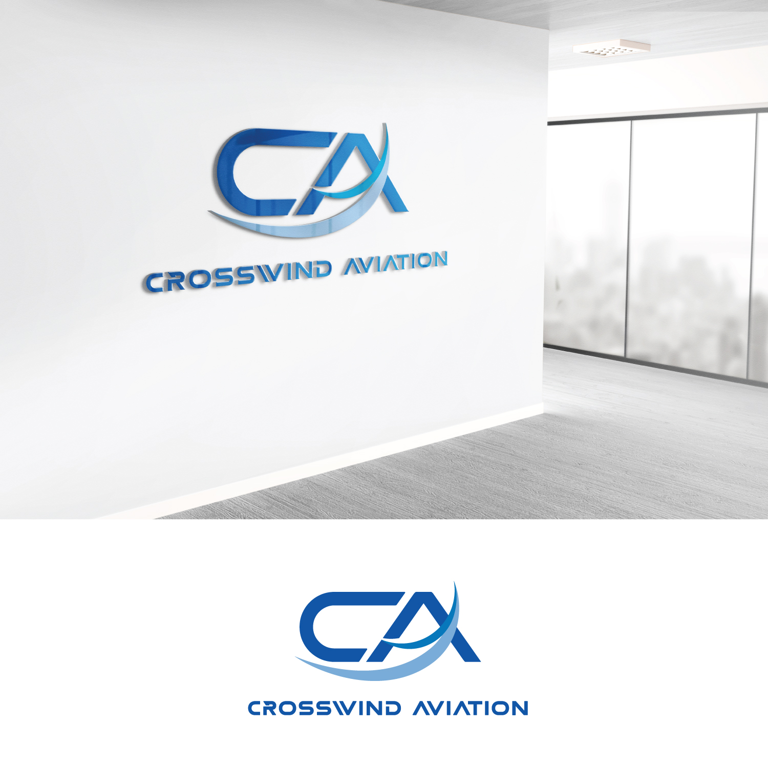 Masculine, Bold, Aviation Logo Design for Crosswind Aviation by ...