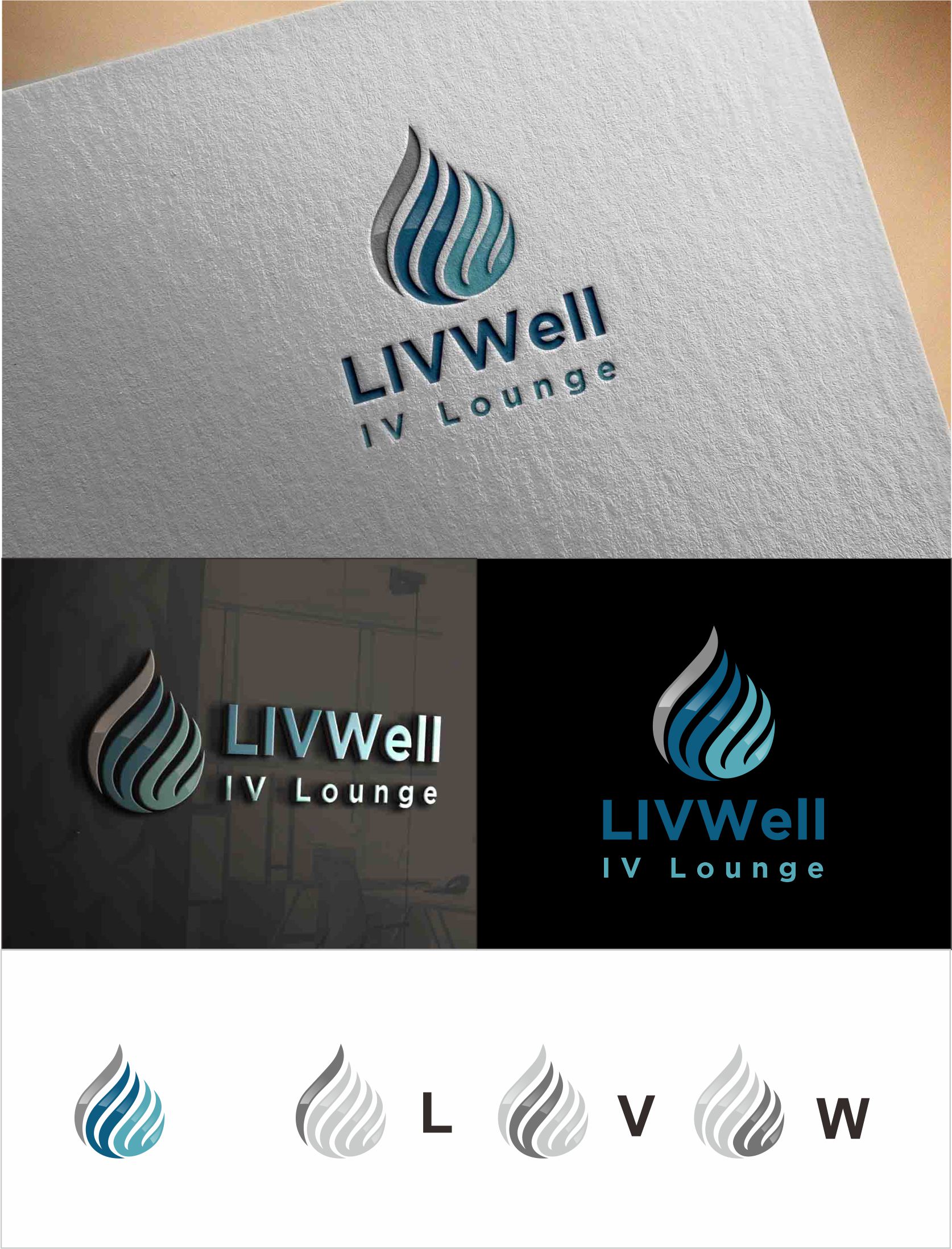 Modern, Professional, Wellness Logo Design for LIVWell IV Lounge by ...
