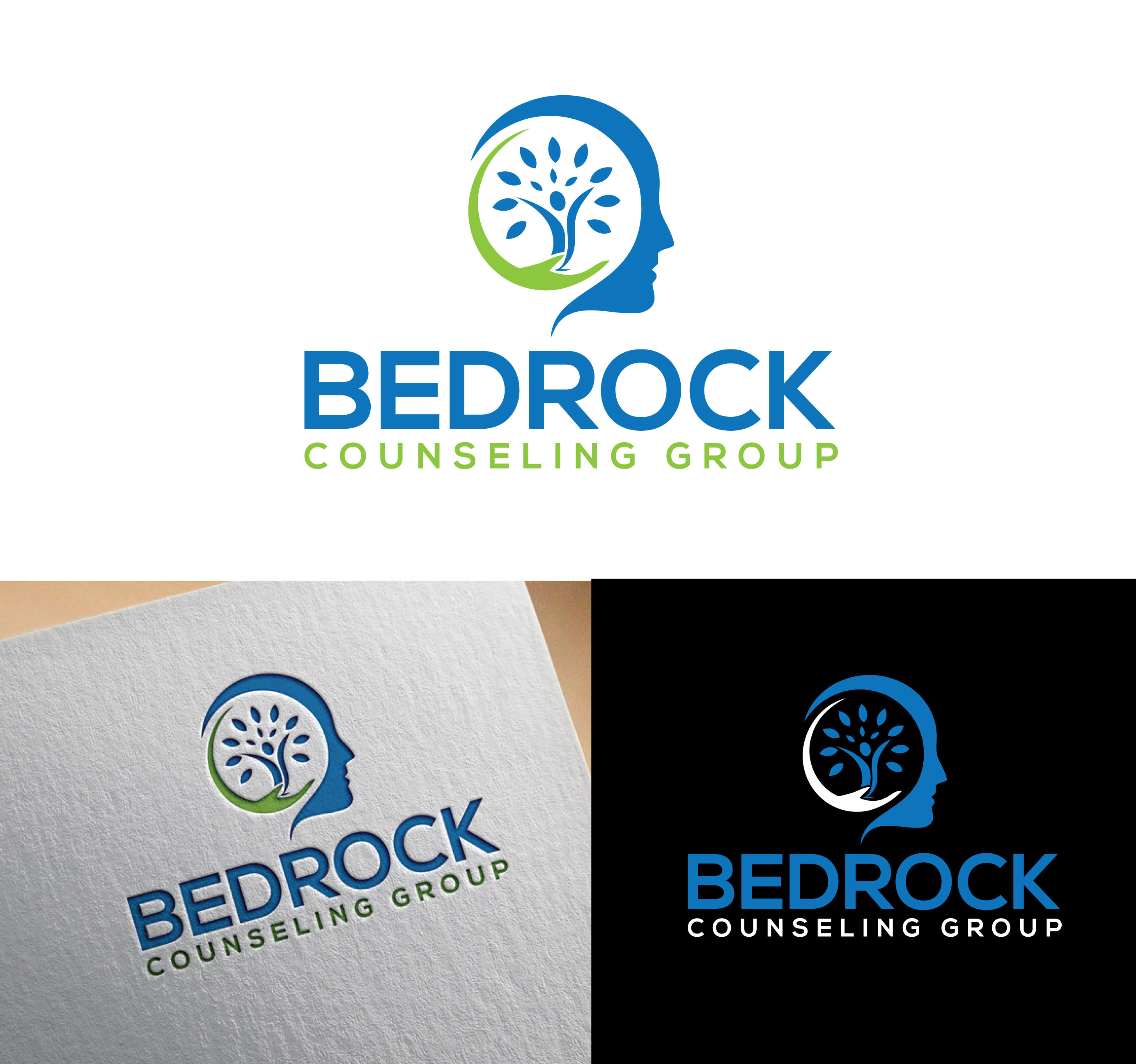 Modern, Professional Logo Design for Bedrock Counseling Group by Roxxx ...