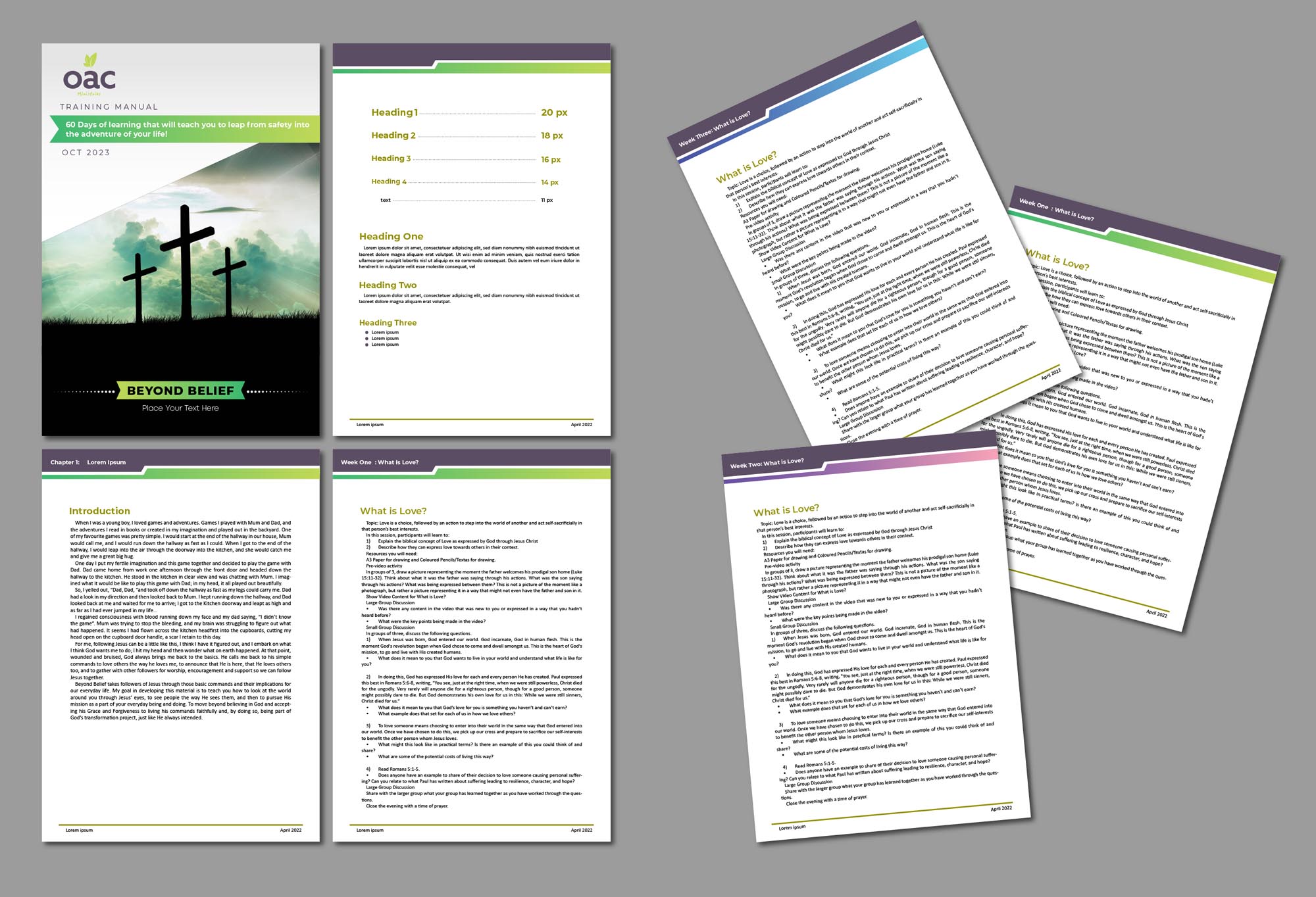 Bold, Serious, Christian Ministry Word Template Design for OAC ...