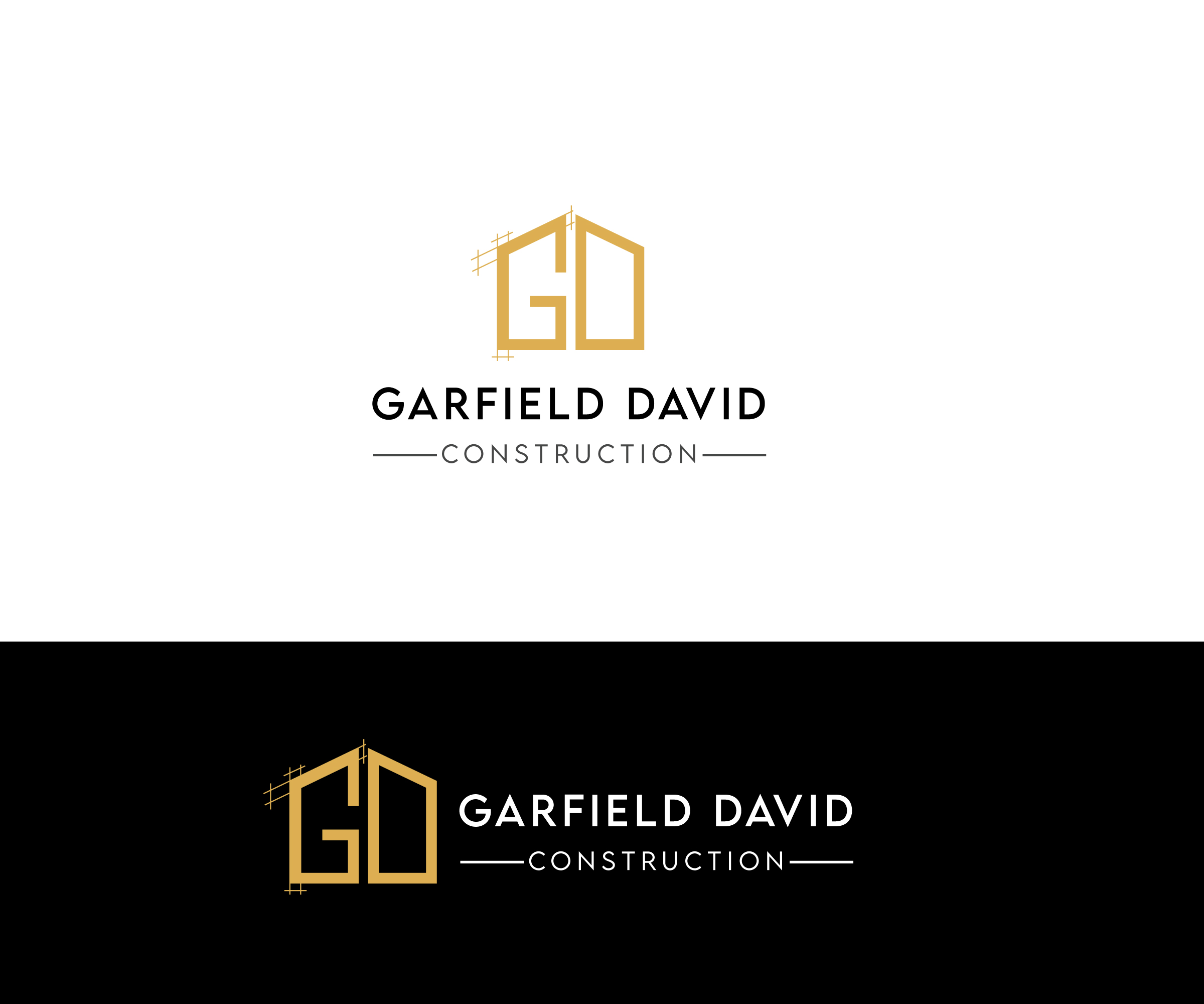 Modern, Professional, Construction Logo Design for Garfield David ...